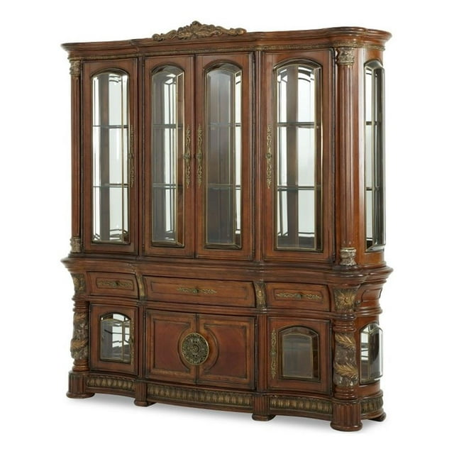 Michael Amini Villa Valencia China Cabinet with Lighting - Classic ...