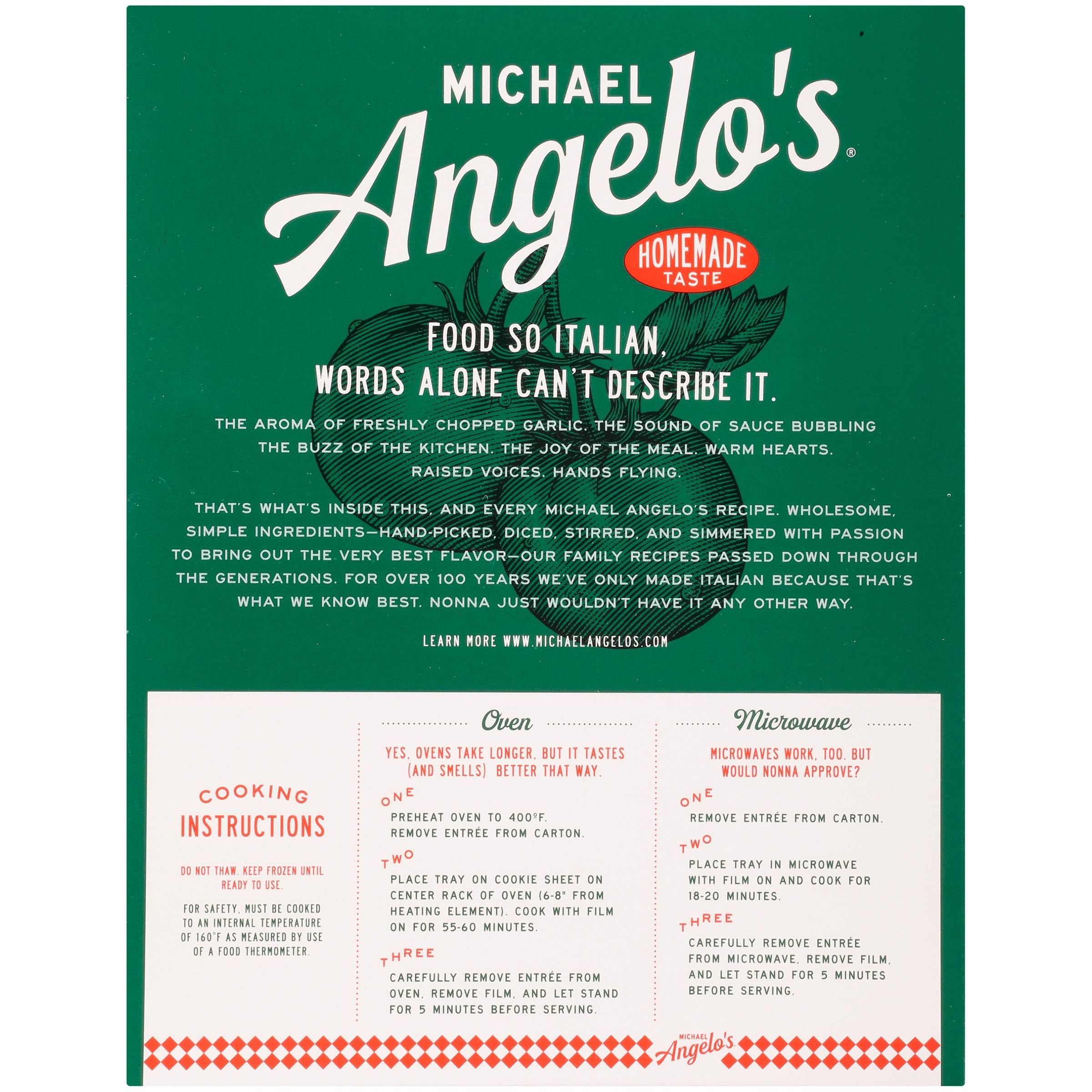 Michael Angelo's Eggplant Parmesan with Three Cheeses, Frozen Family ...