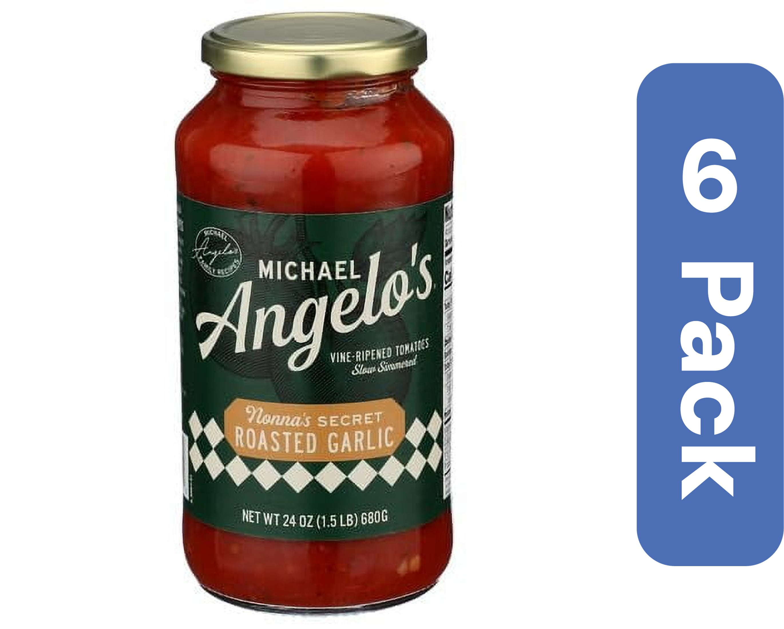 Michael Angelo's Pasta Sauce Roasted Garlic 24 oz (Pack Of 6) - Walmart.com