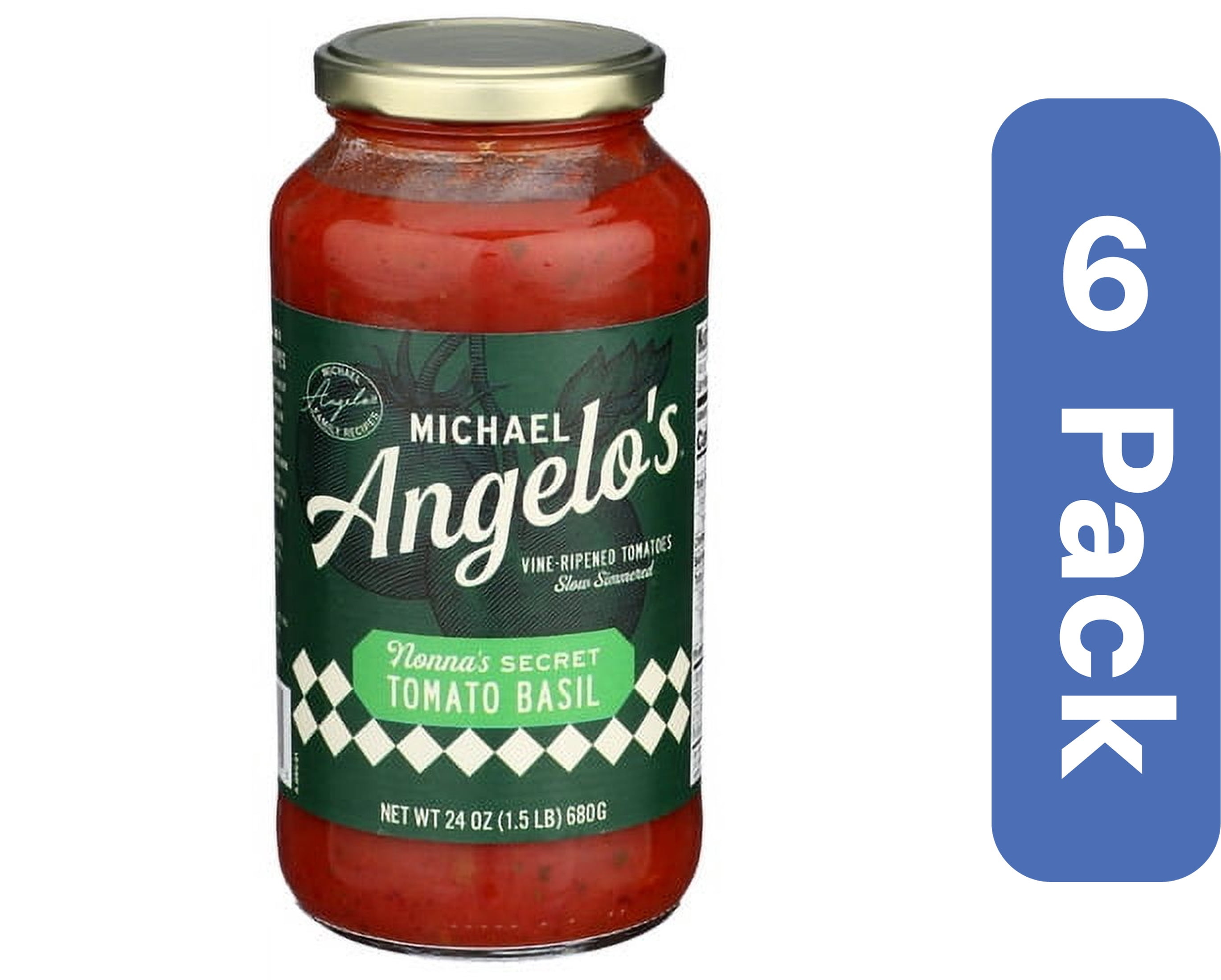 Michael Angelo's Pasta Sauce Tomato Basil 24 oz (Pack Of 6) - Walmart.com
