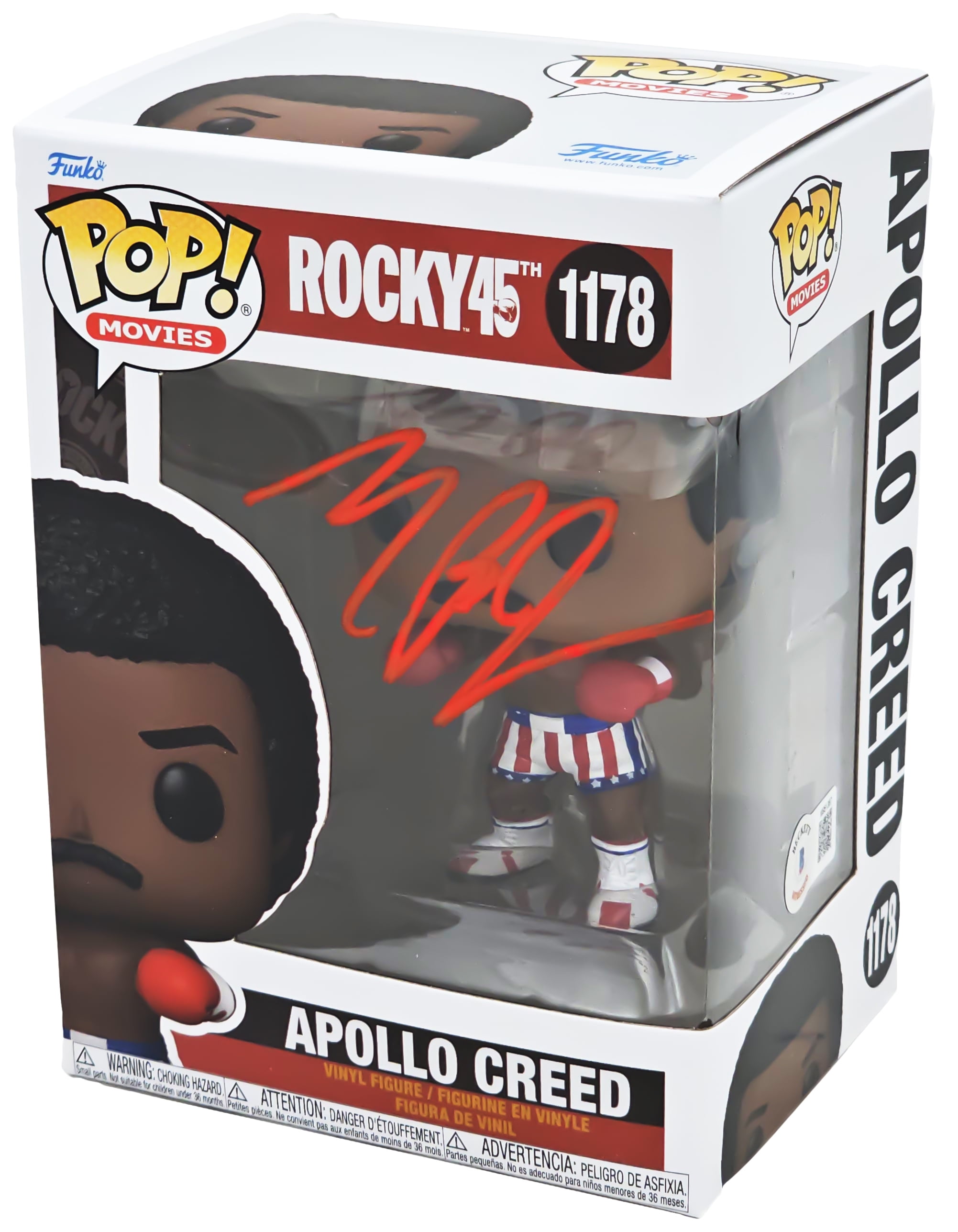 Michael B. Jordan Autographed White Funko Pop! #1178 Apollo Creed ...