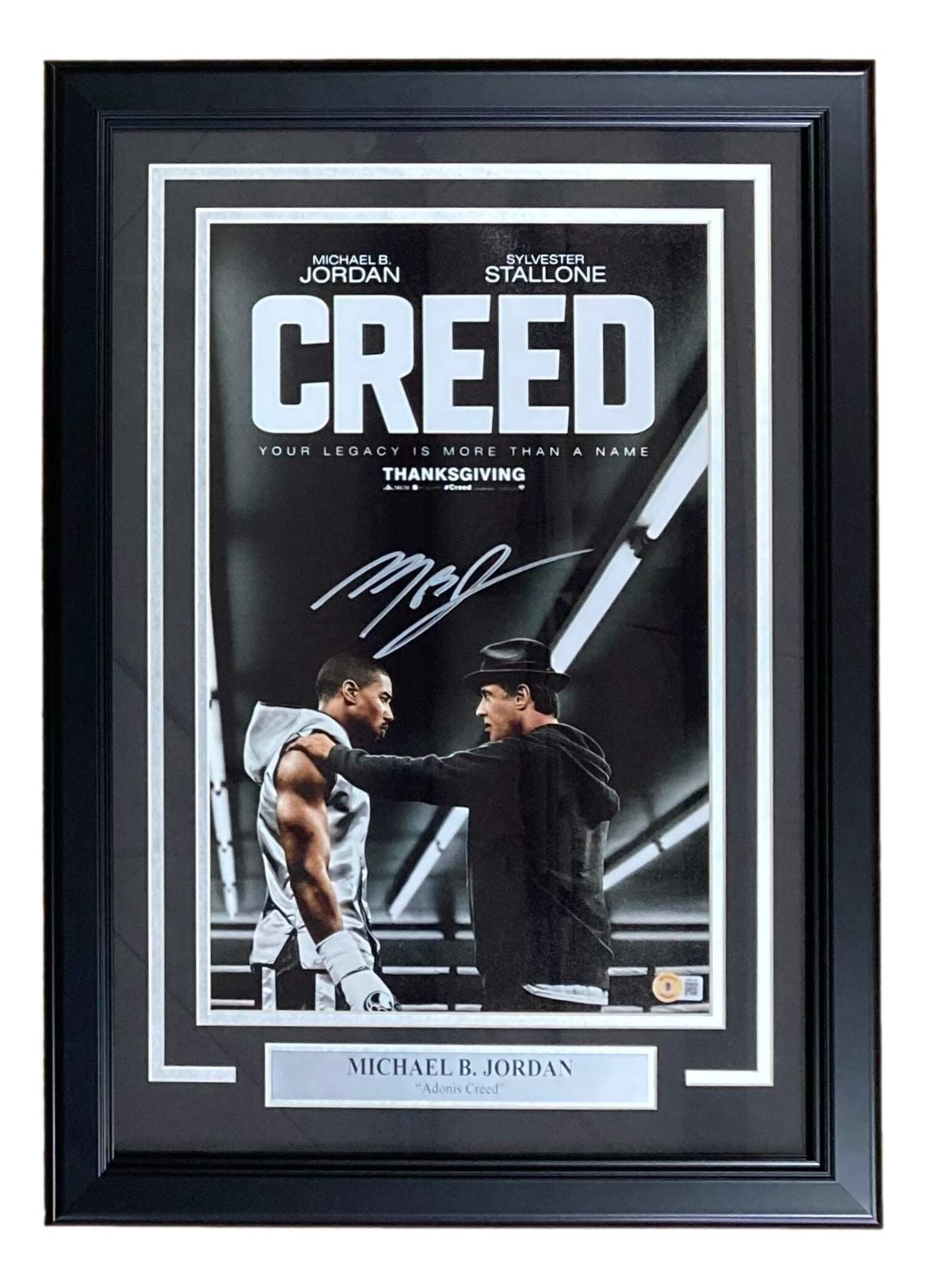 Michael B Jordan Signed Framed 11x17 Creed Movie Poster Photo w ...