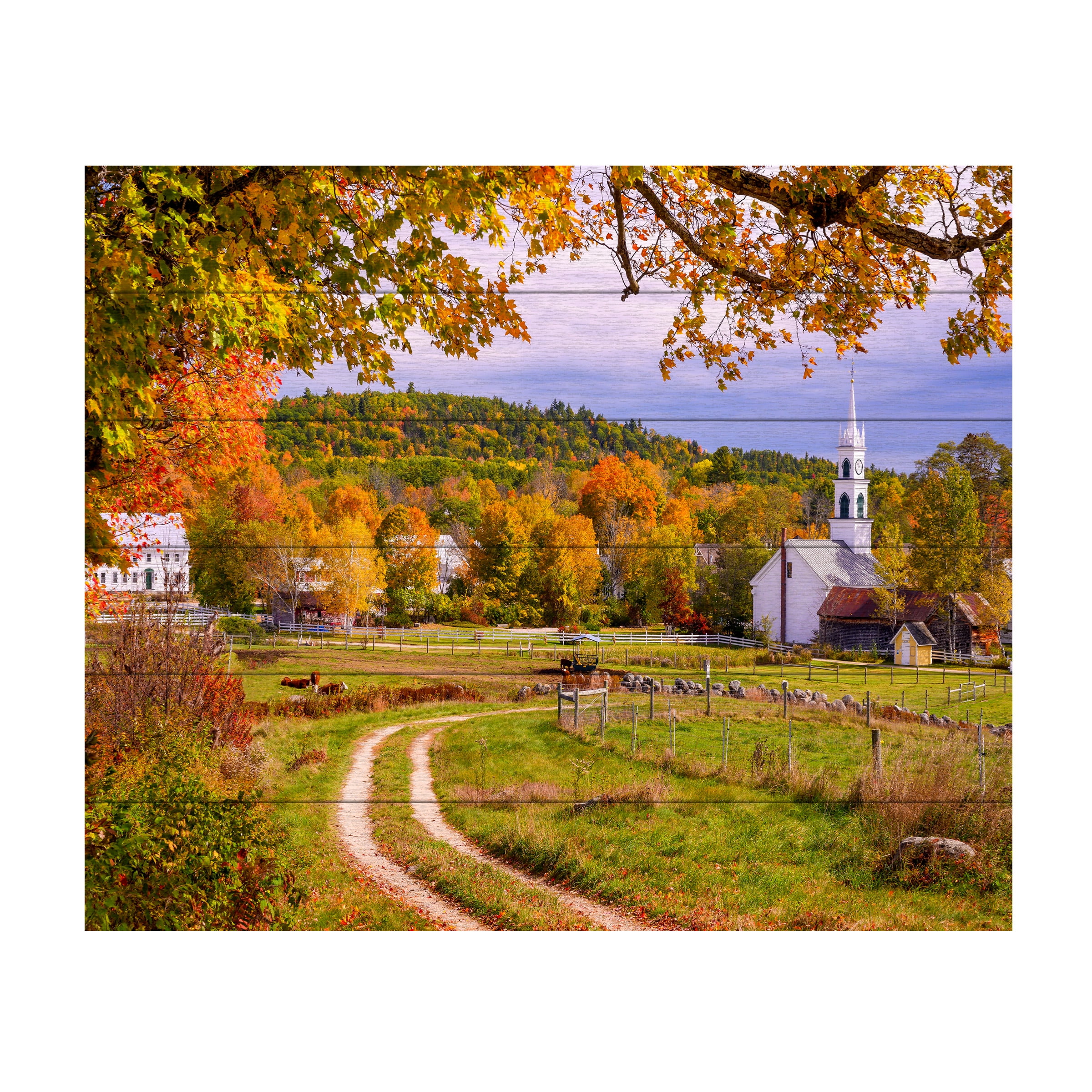 Michael Blanchette Photography 'Country Church' Wood Slat Art 18x22 - Walmart.com