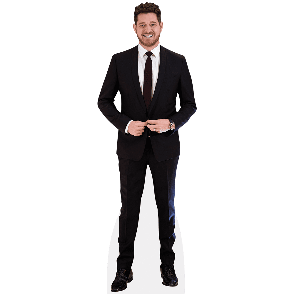 Michael Buble (Black Suit) Mini Cardboard Cutout Standee - Walmart.com