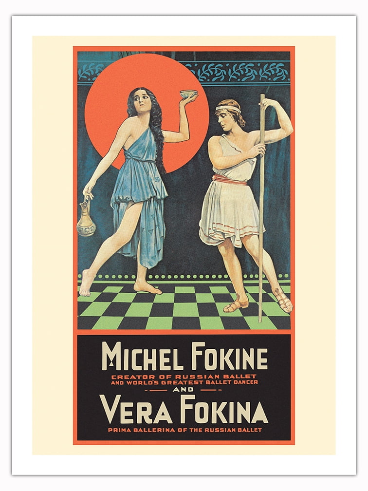 Michael Fokine and Vera Forina - Vintage Ballet Dance Poster c.1922 ...