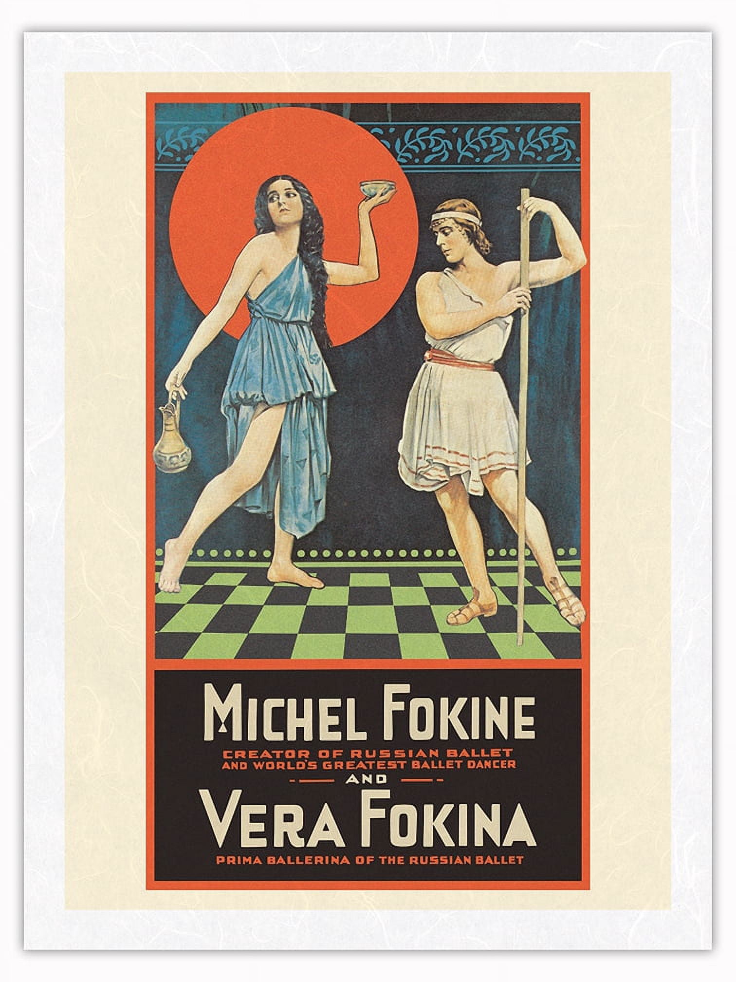 Michael Fokine and Vera Forina - Vintage Ballet Dance Poster c.1922 ...