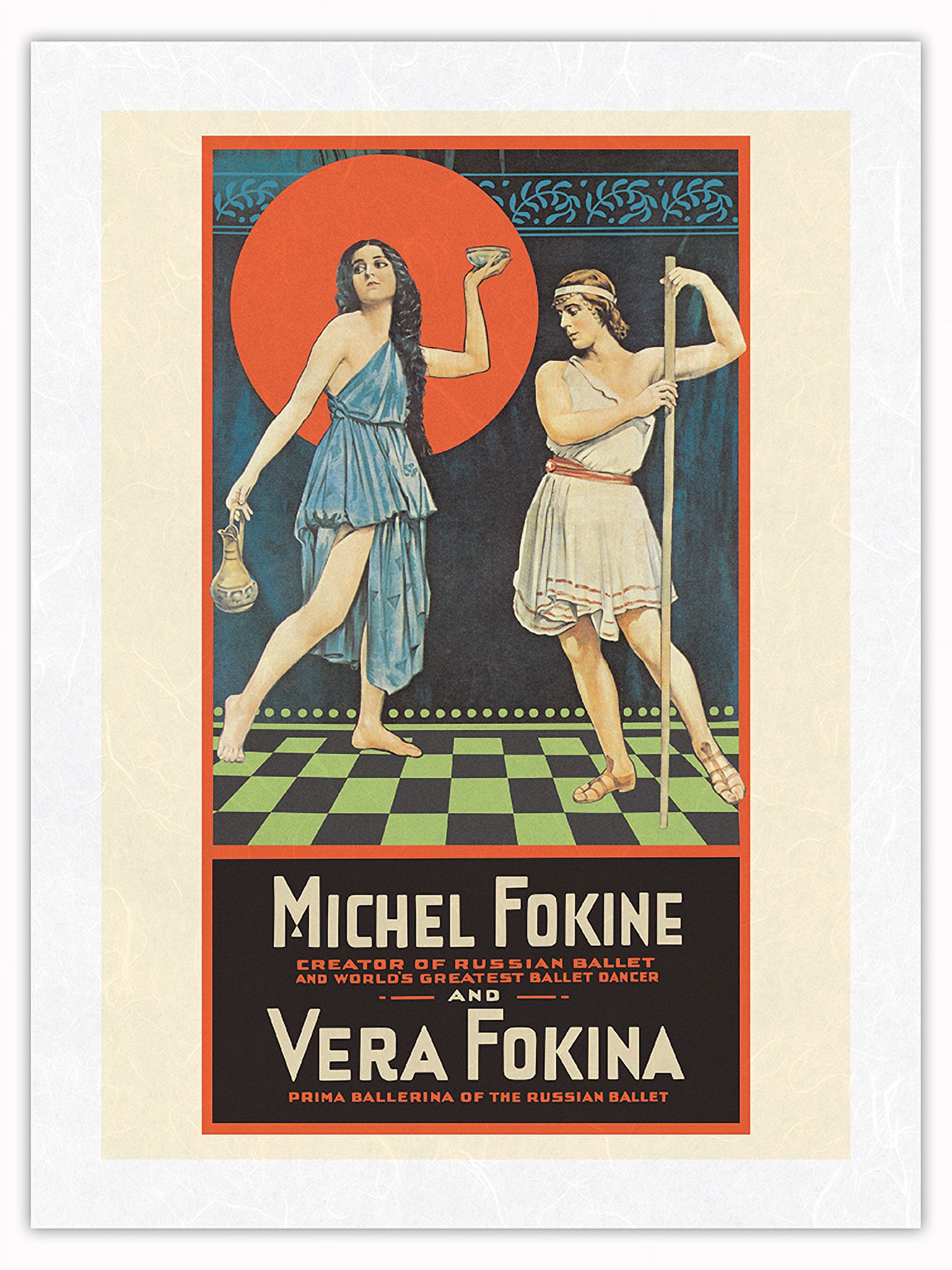 Michael Fokine and Vera Forina - Vintage Ballet Dance Poster c.1922 ...