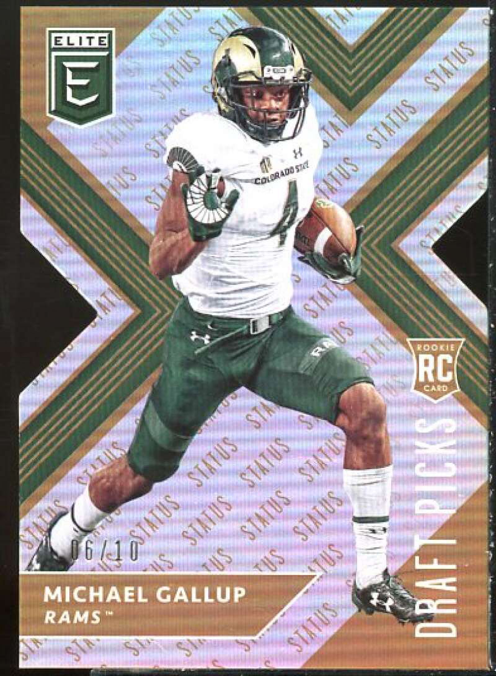 Michael Gallup Rookie Card 2018 Elite Draft Picks Status Die Cut Gold ...