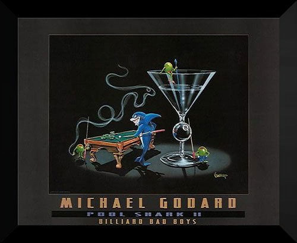 Michael Godard Framed Art 34x28 "Pool Shark II" - Walmart.com
