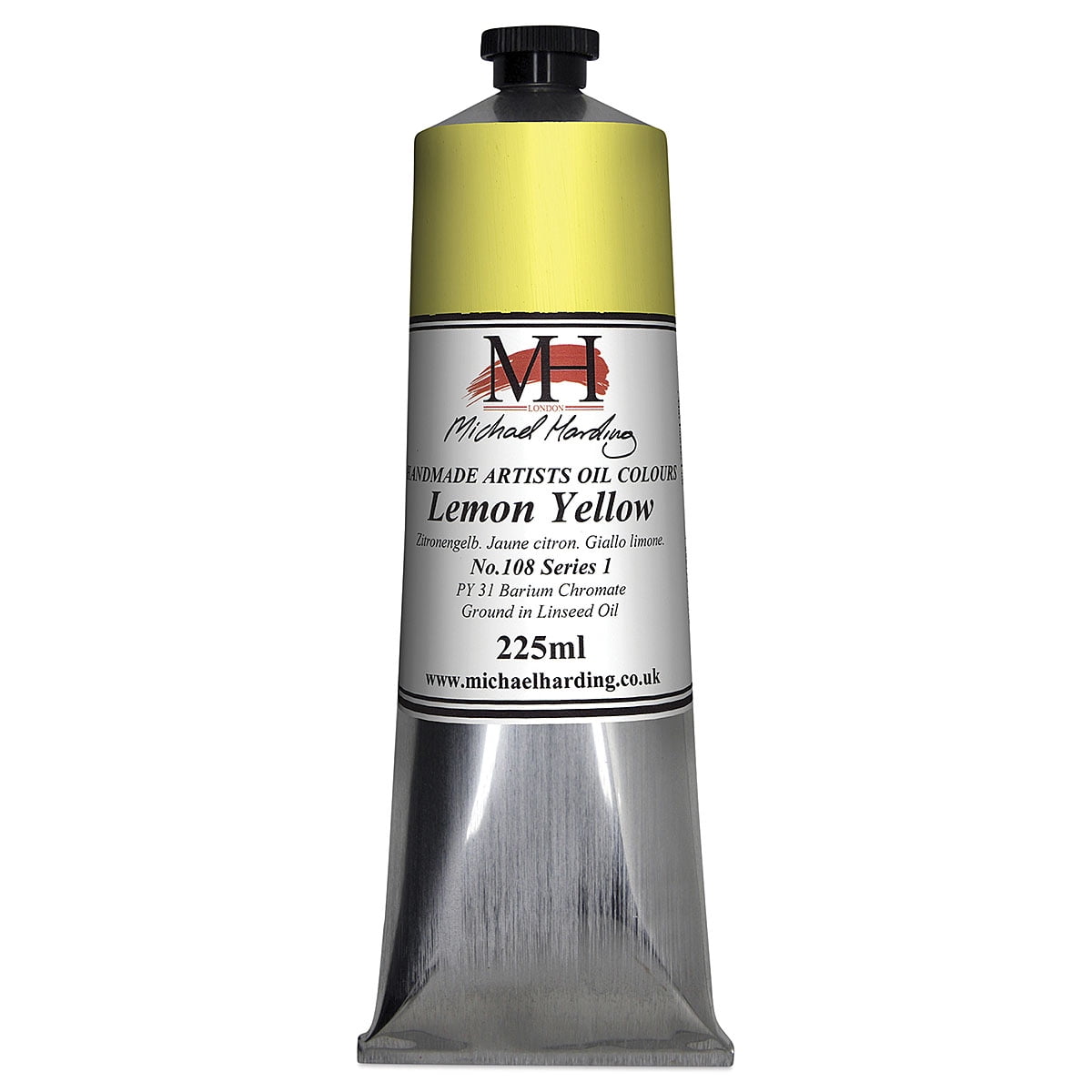 Michael Harding Artists Oil Color - Lemon Yellow, 225 ml tube - Walmart.com