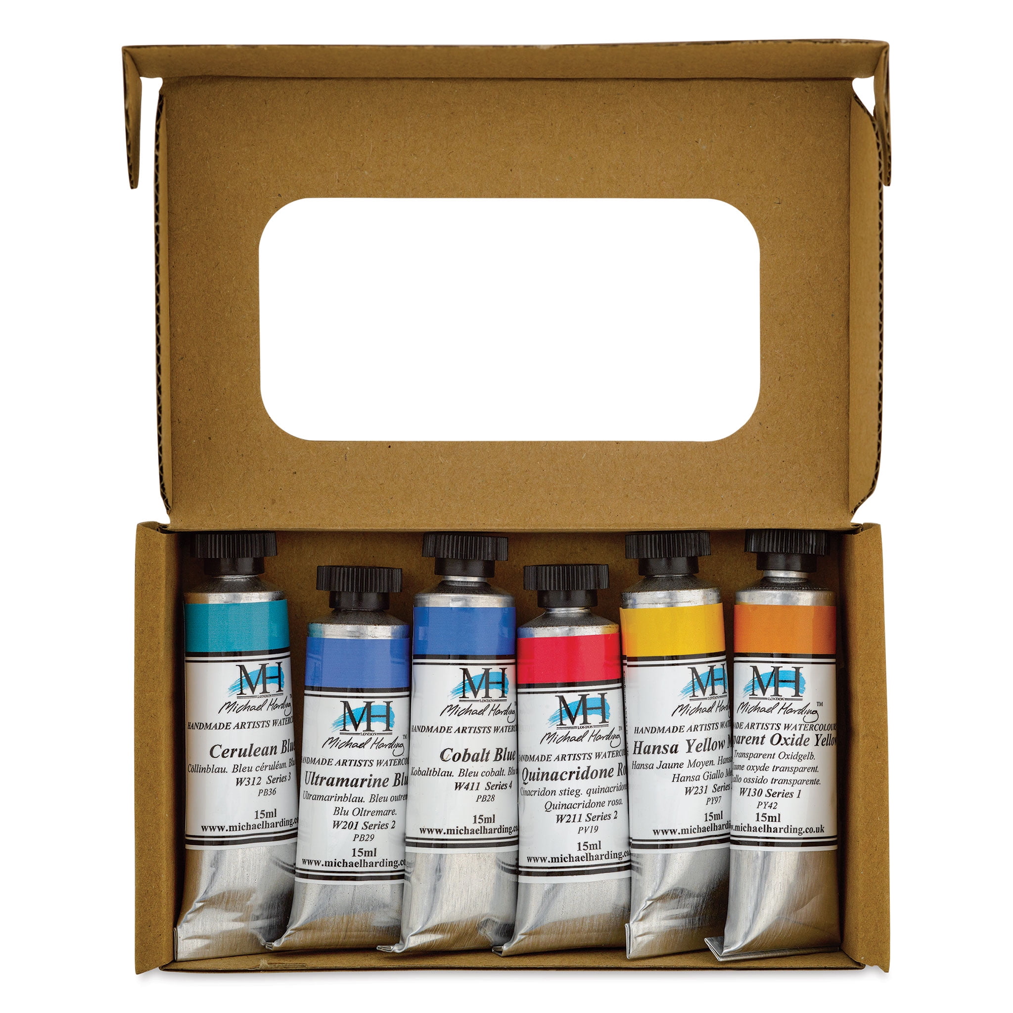Michael Harding Artists Watercolors - Set of 6, Poppy Balser, 15 ml ...