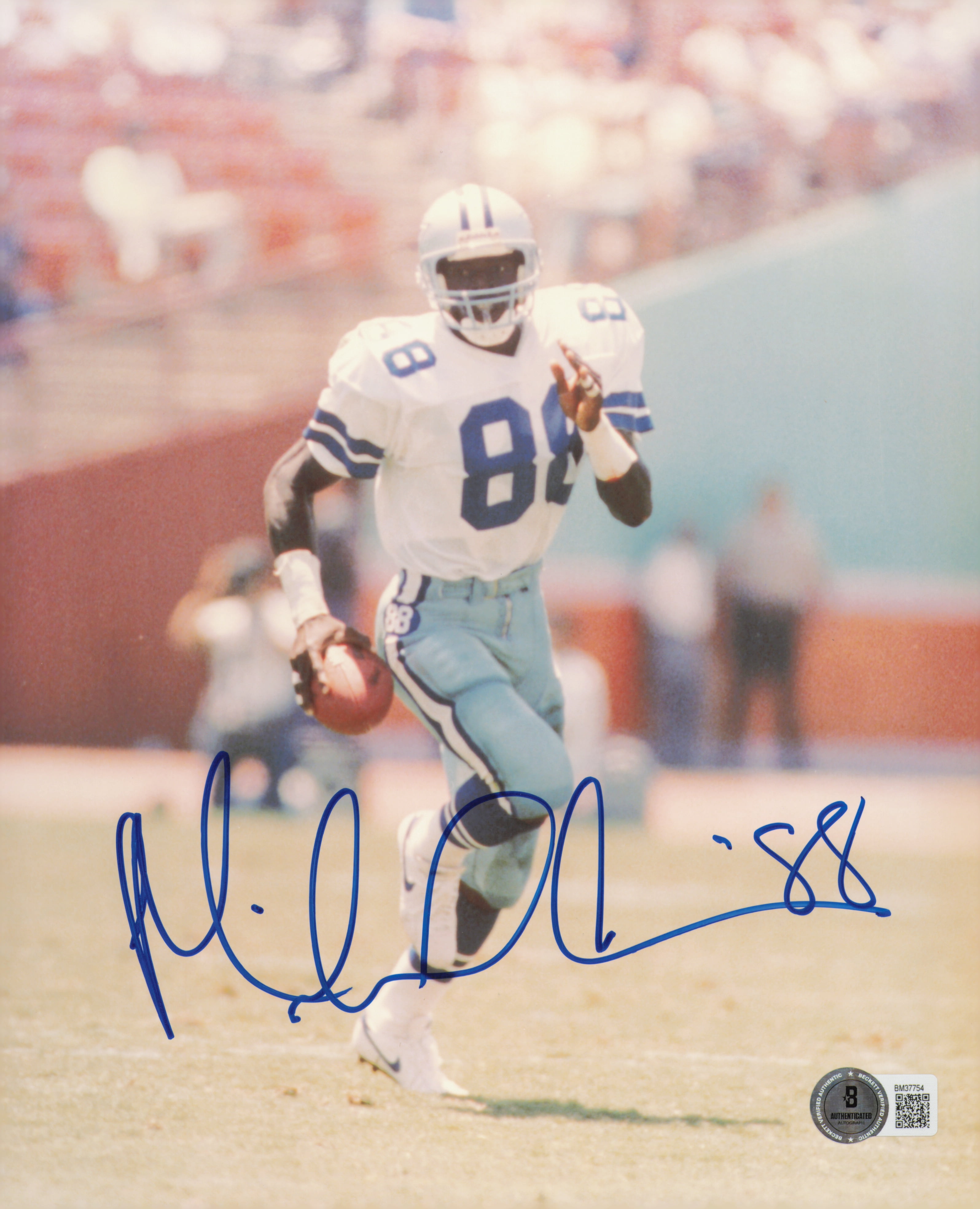 Michael Irvin Autographed 8x10 Photo Dallas Cowboys Beckett BAS QR # ...