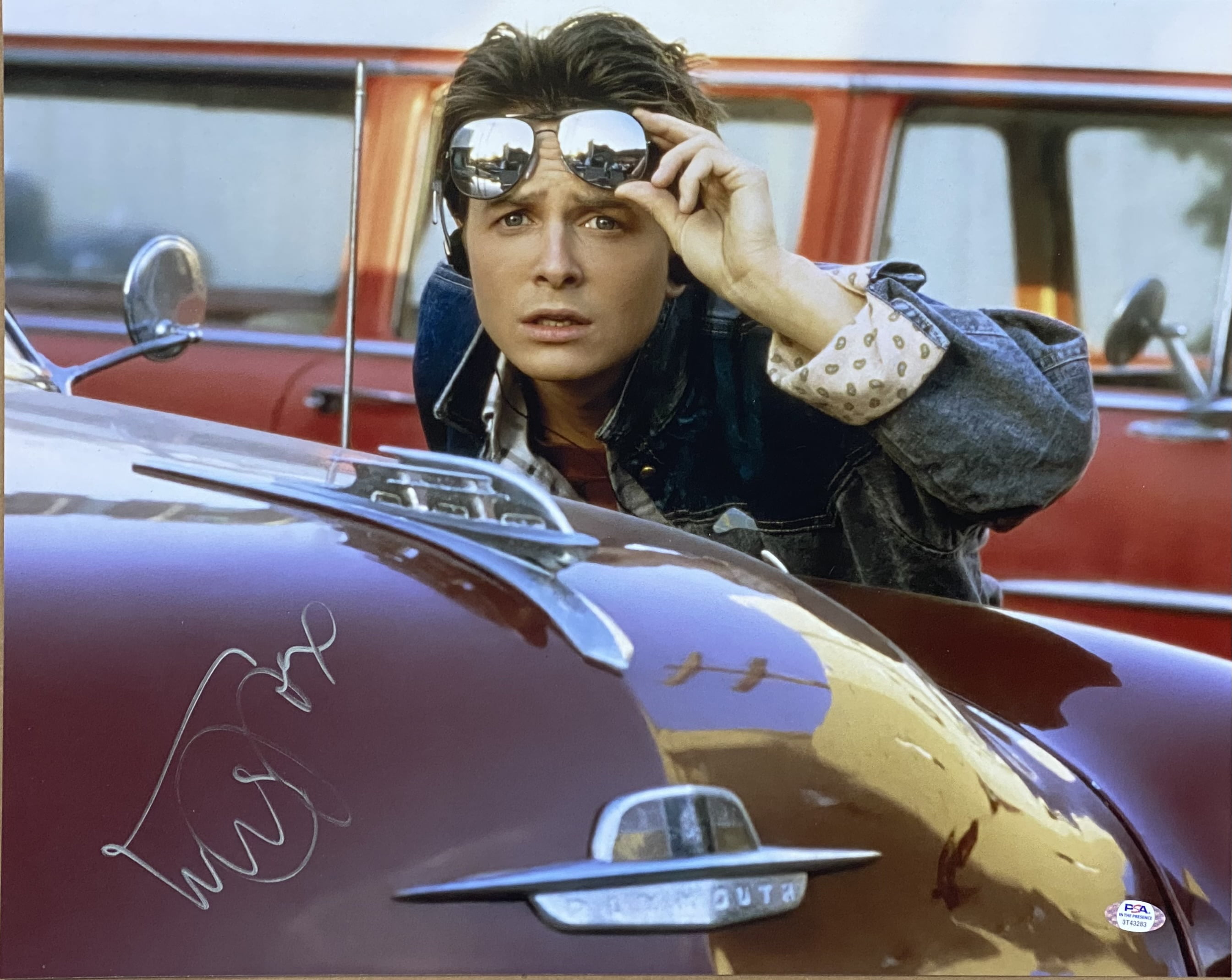Michael J. Fox Signed 16x20 Back to the Future Sunglasses Photo PSA ...
