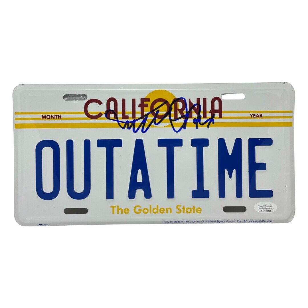 Michael J. Fox Signed Marty McFly Back to the Future License Plate JSA ...