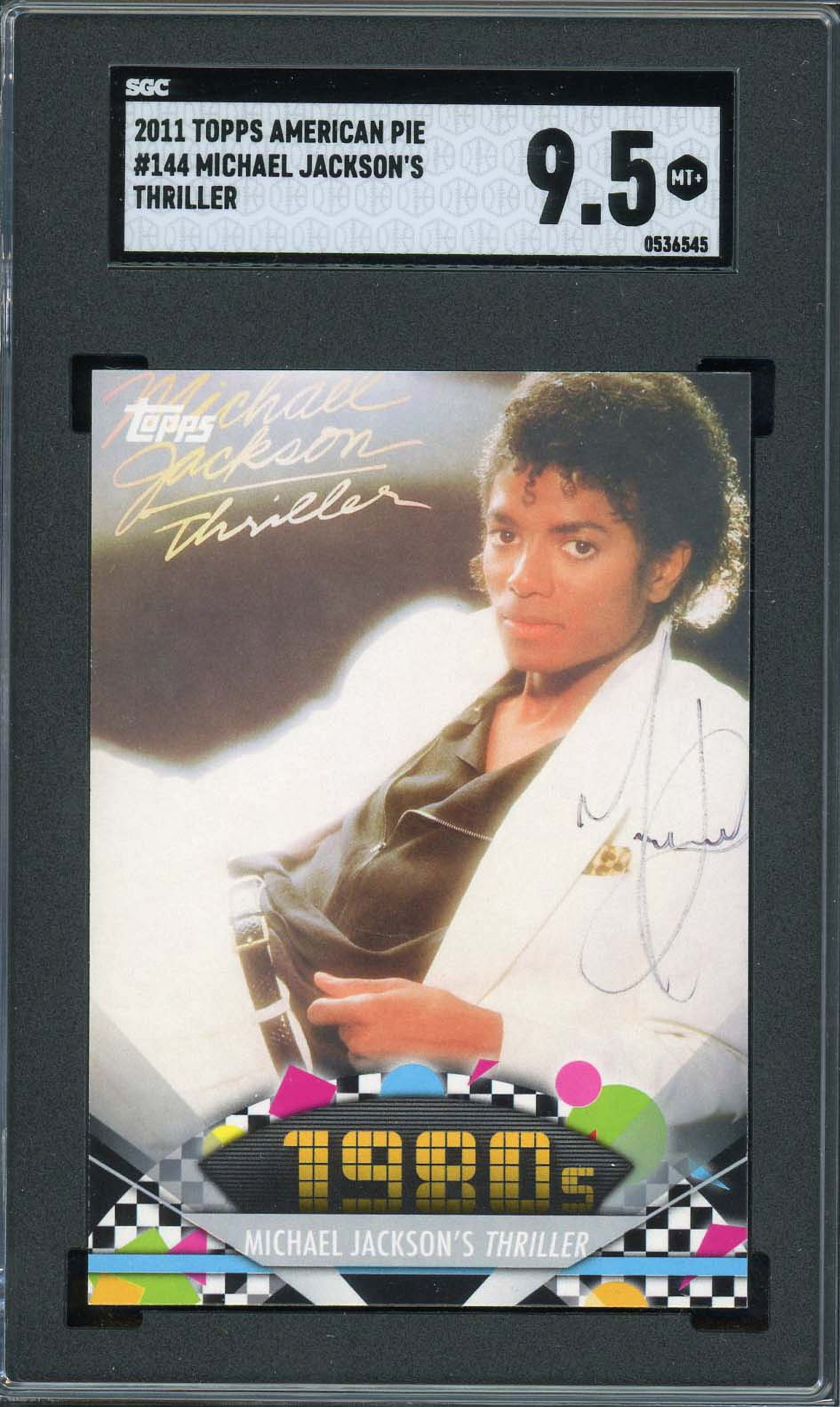 Michael Jackson 2011 Topps American Pie Thriller Card #144 Graded SGC 9 ...