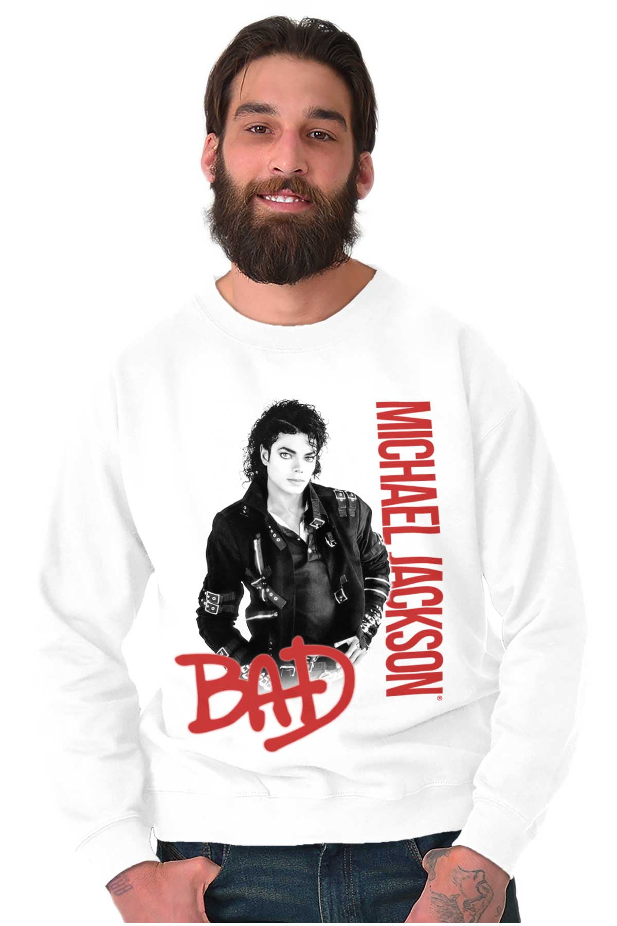 Michael Jackson Bad Music Album Cover Unisex Plus Fleece Graphic ...