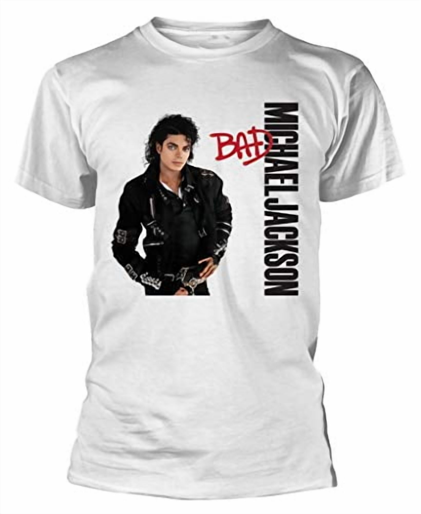 Michael Jackson 'Bad' (White) T-Shirt (Large) - Walmart Business Supplies