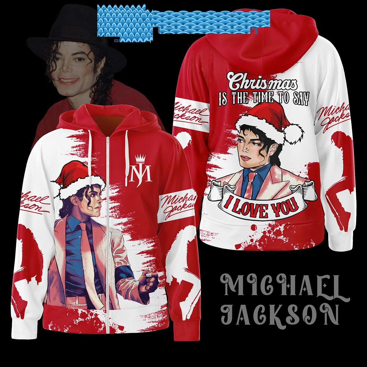 Michael Jackson Christmas Is The Time To Say I Love You Hoodie T Shirt ...