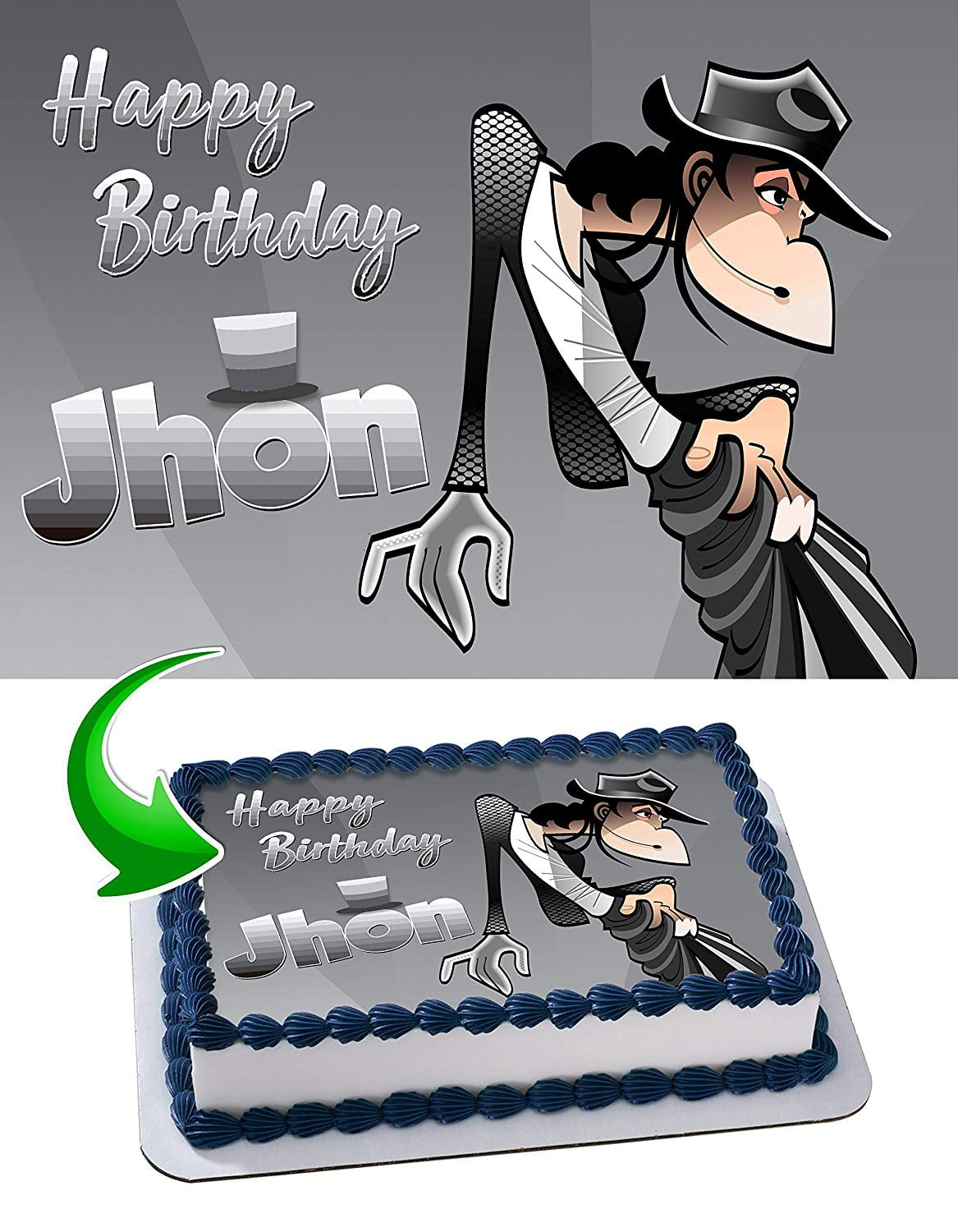 Michael Jackson Edible Cake Image Topper Personalized Birthday Party 1/ ...