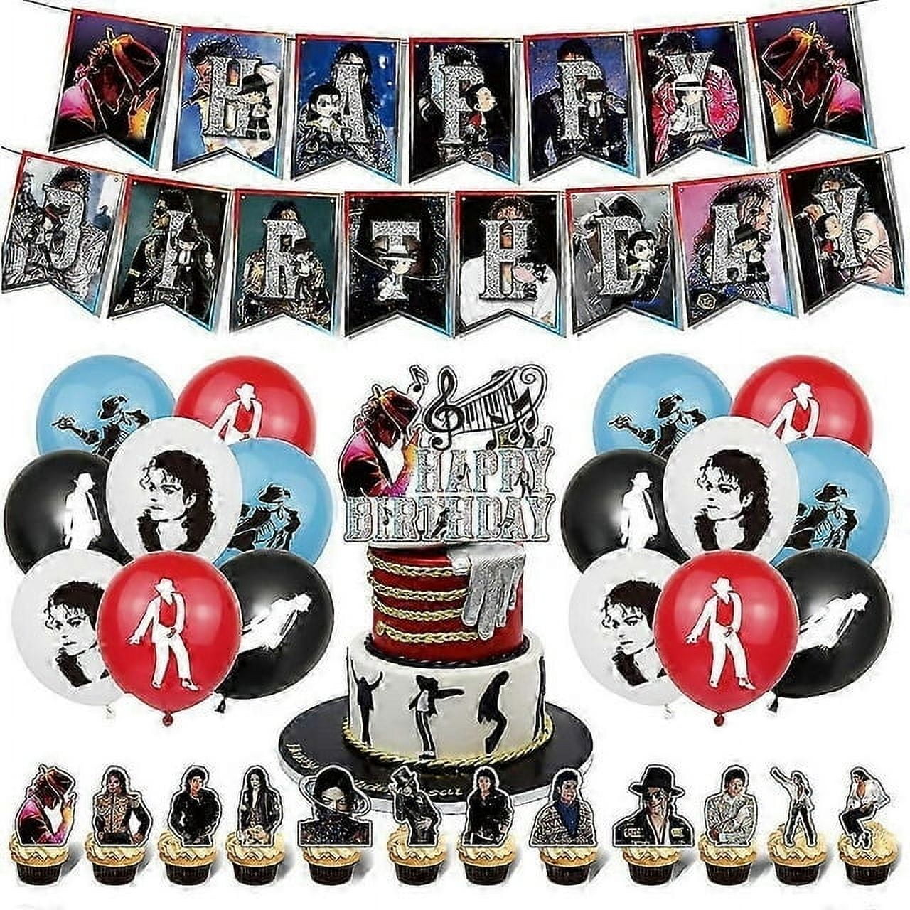 Michael Jackson Theme Birthday Party Decor Supplies Balloons Kit Banner ...