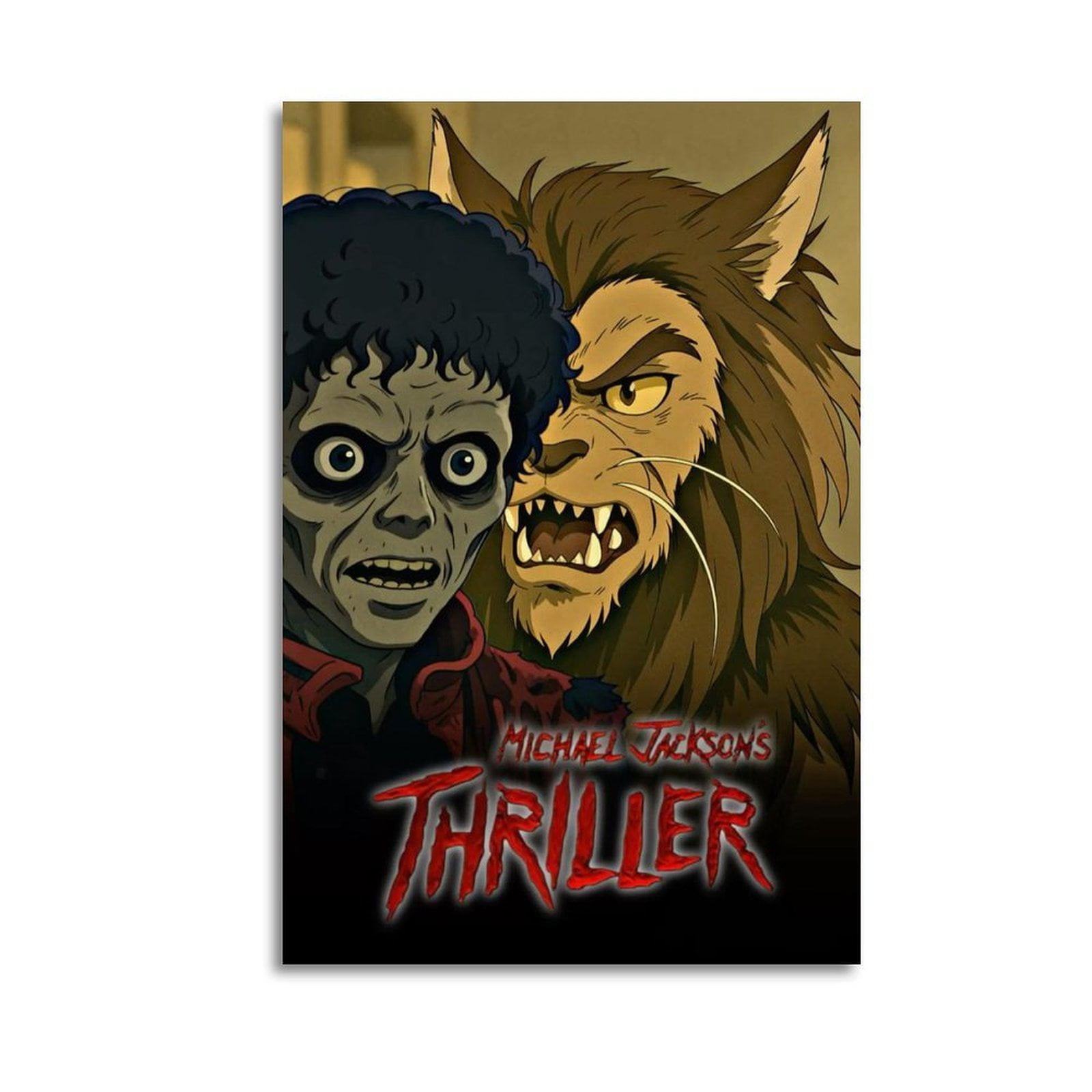 Michael Jackson Thriller Poster Decoration Vibrant High-end Wall ...