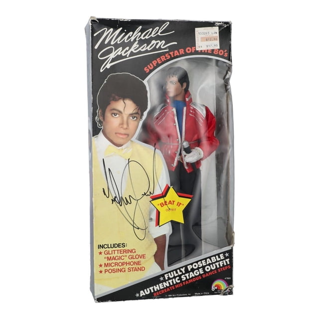 Michael Jackson Twice Signed Superstar of The 80's Action Figure PSA ...