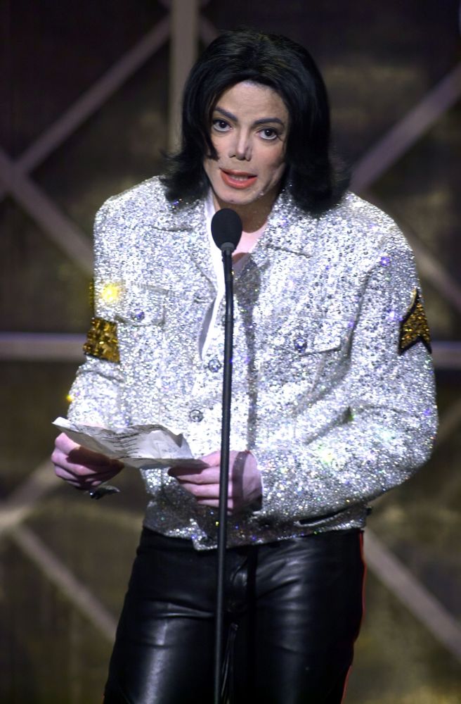 Michael Jackson accepting the Artist of the Century Award Award at the ...