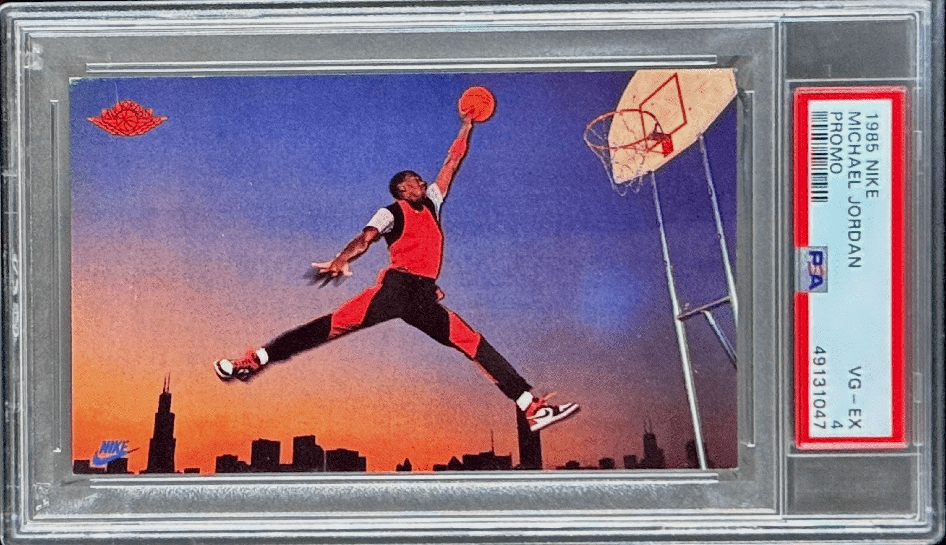 Michael Jordan 1985 Nike Promo Rookie Card PSA 4 VG-EX 49131047 ...