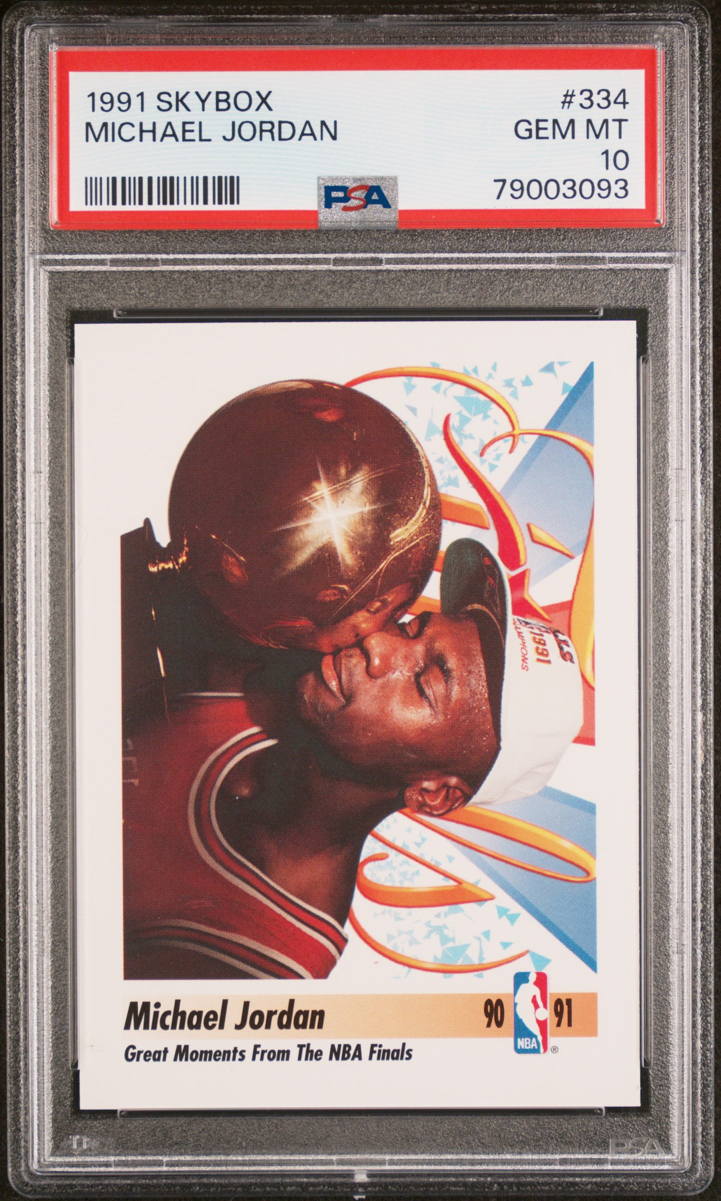 Michael Jordan 1991 Upper Deck Skybox Basketball Card #334 Graded PSA ...