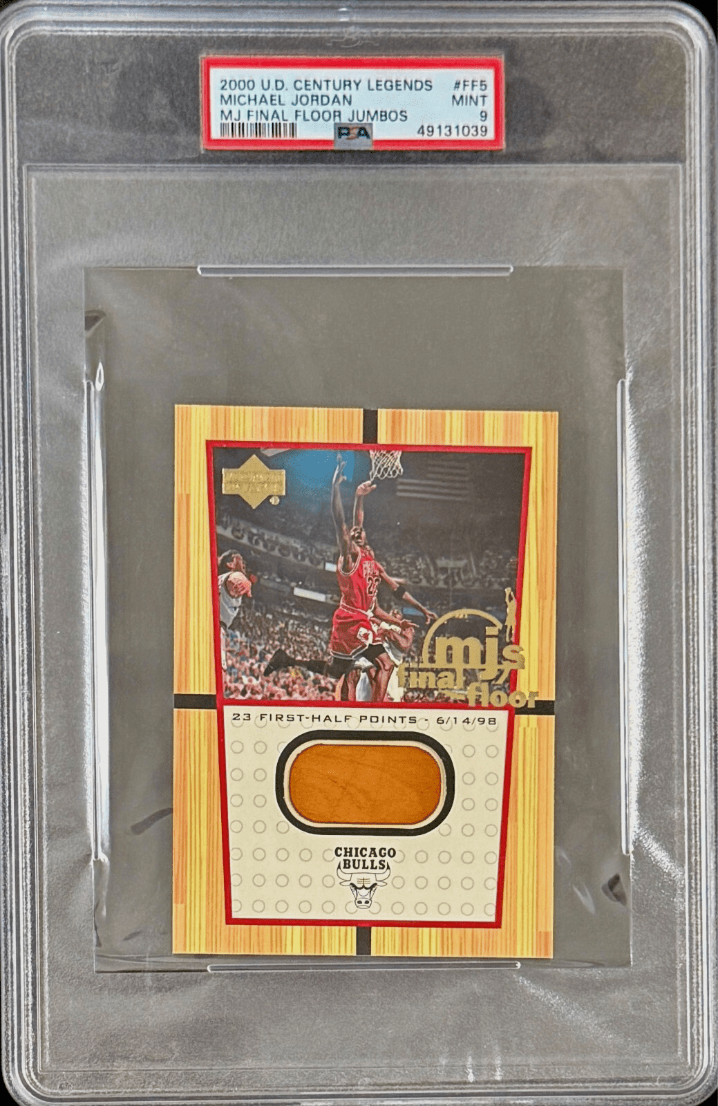 Michael Jordan 2000 UD MJ's Final Floor Card #FF5 PSA Mint 9 23 1st Half Points - Walmart.com