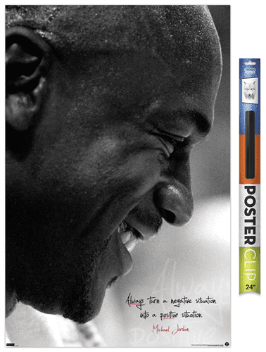 Michael Jordan - Always Positive Wall Poster, 22.375" x 34" - Walmart.com
