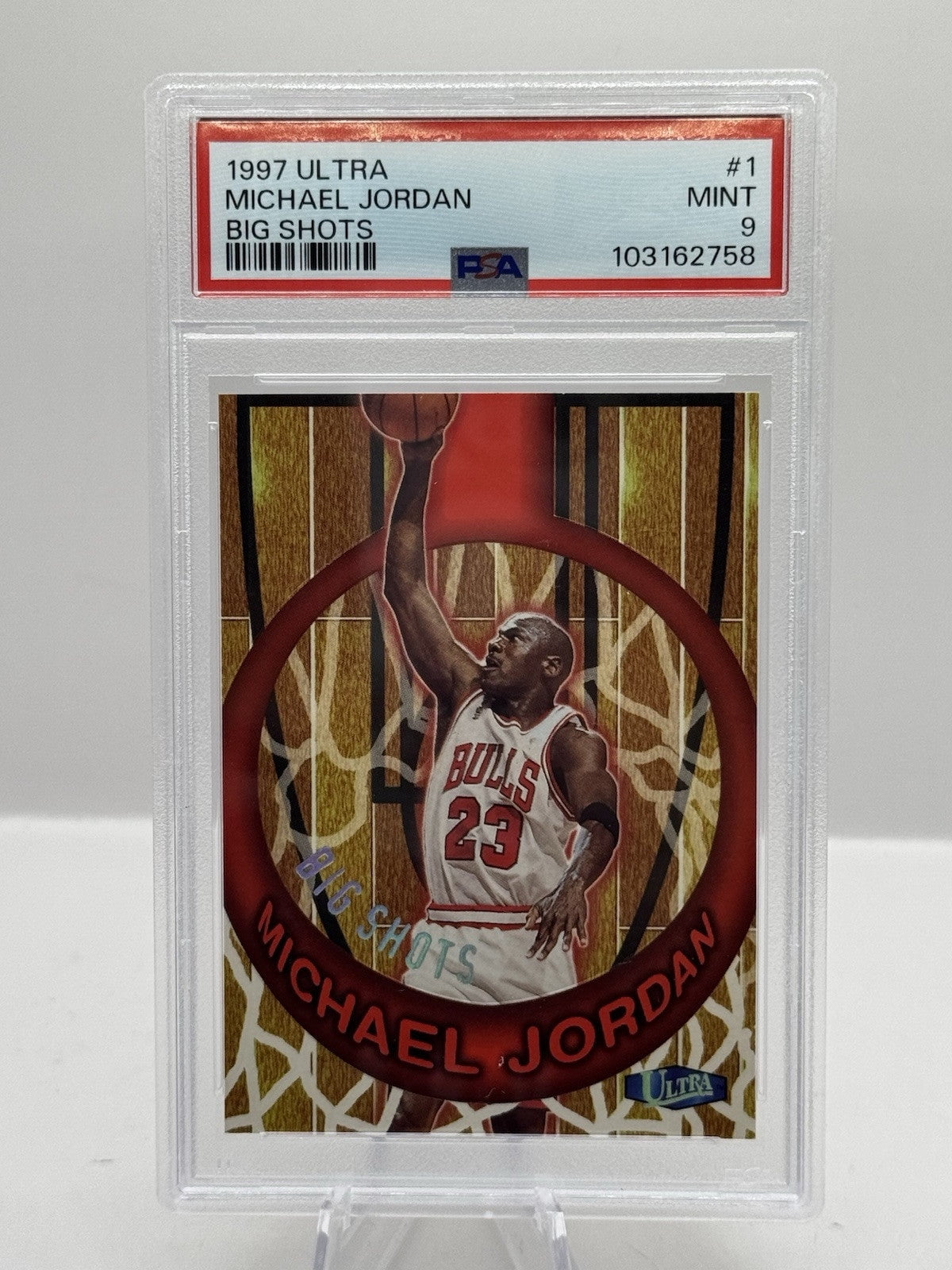 Michael Jordan Big Shots PSA 9 1997-98 Fleer Ultra #1 Chicago Bulls ...
