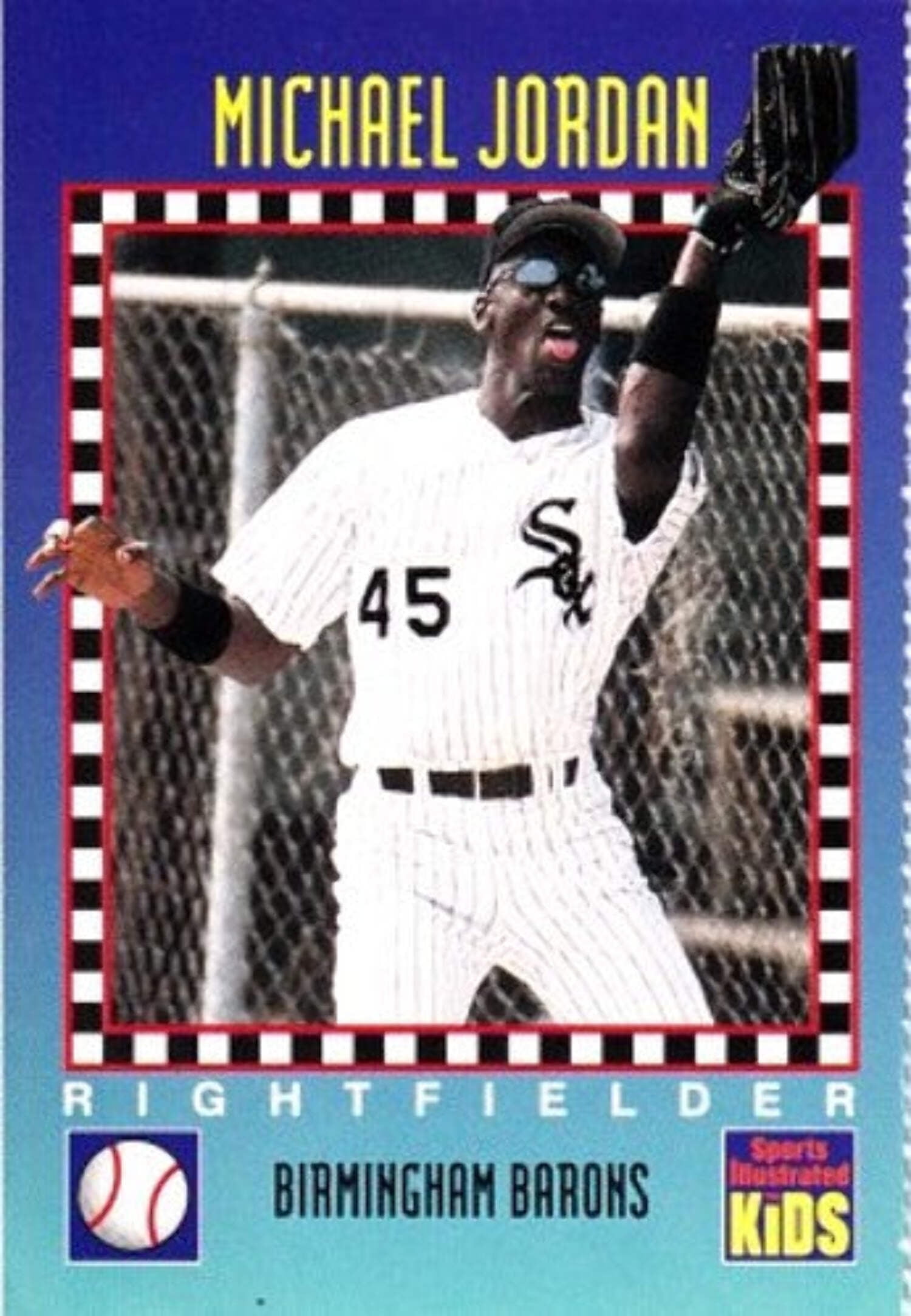 Michael Jordan Birmingham Barons 1994 Sports Illustrated for Kids card ...
