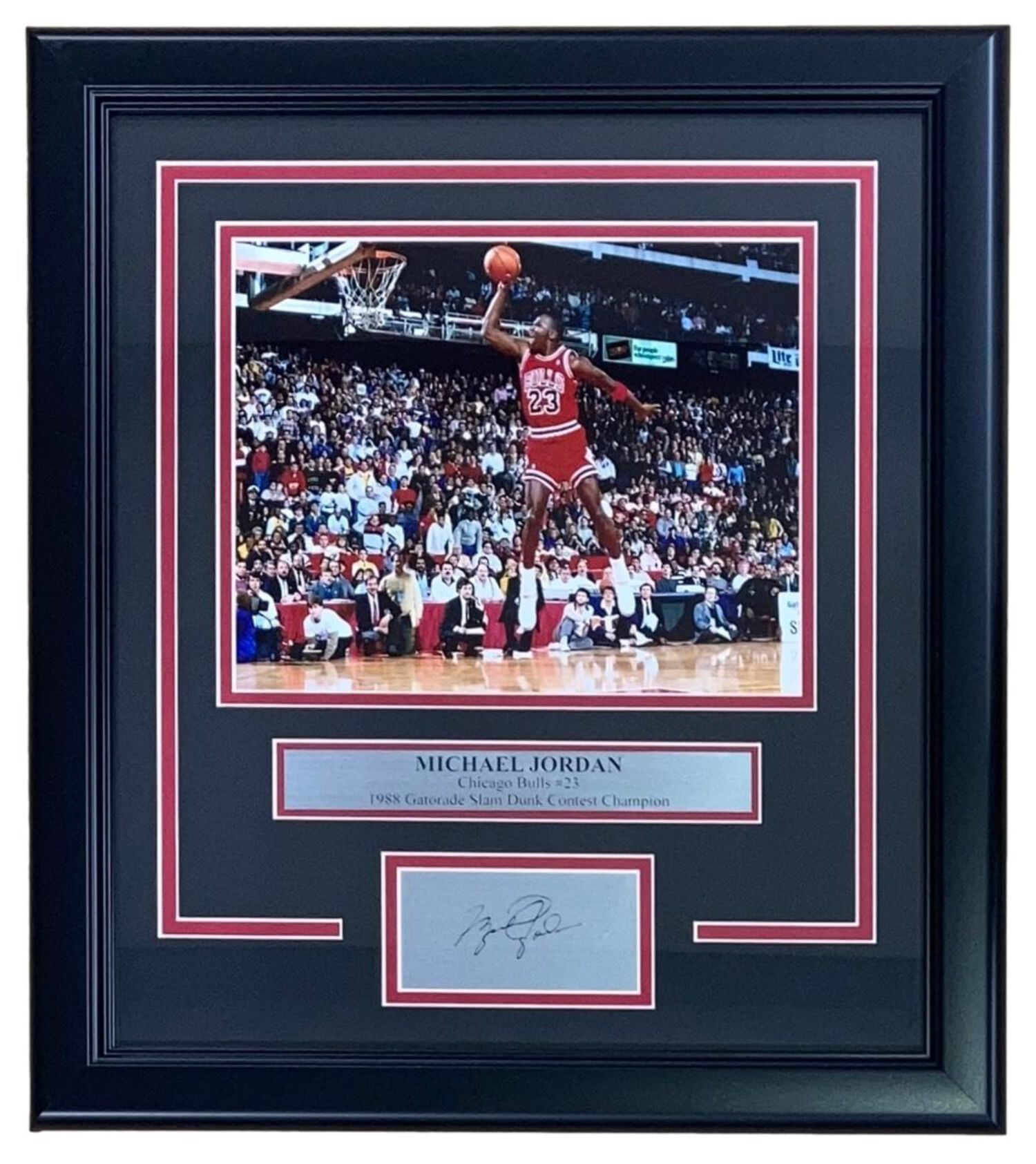 Michael Jordan Bulls Framed 8x10 Gatorade Dunk Photo w/Laser Engraved ...
