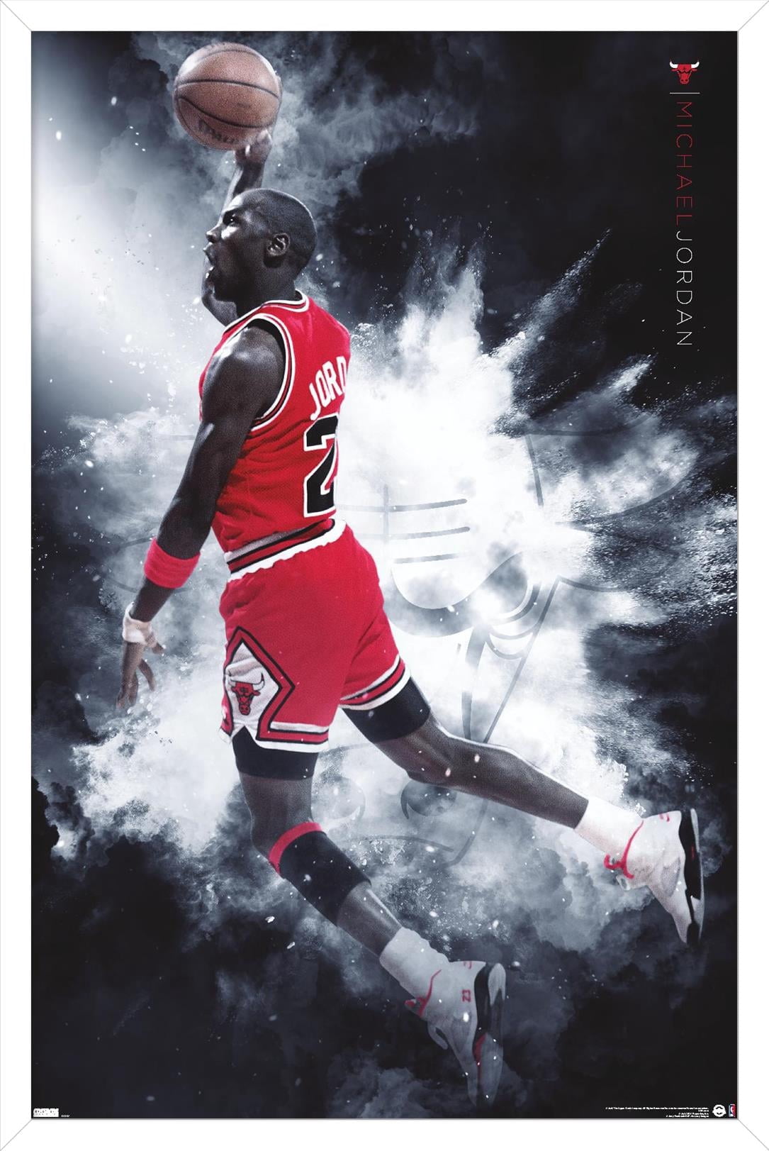 Michael Jordan - Burst Wall Poster, 14.725" x 22.375" Framed - Walmart.com
