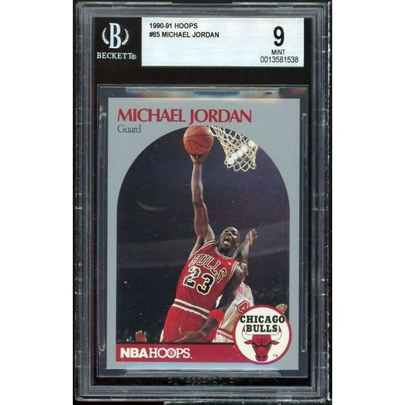 Michael Jordan Card 1990-91 Hoops #65 BGS 9 - Walmart.com