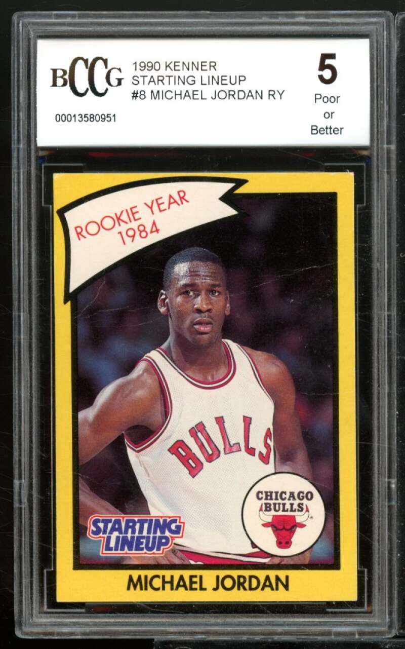 Michael Jordan Card 1990 Kenner Starting Lineup #8 BGS BCCG 5 - Walmart.com