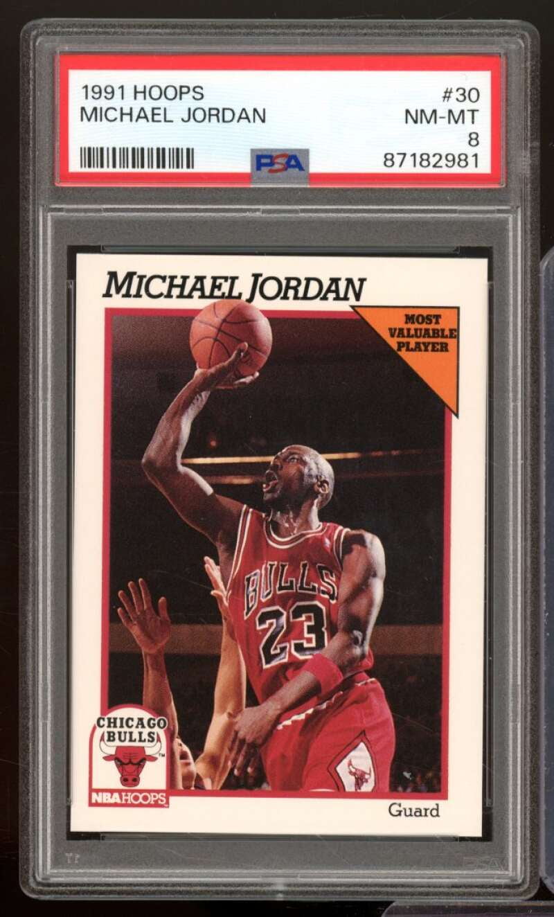 Michael Jordan Card 1991-92 Hoops #30 PSA 8 - Walmart.com