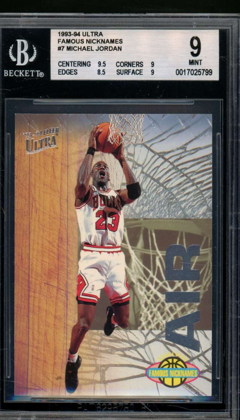 Michael Jordan Card 1993-94 Ultra Famous Nicknames #7 BGS 9 - Walmart.com