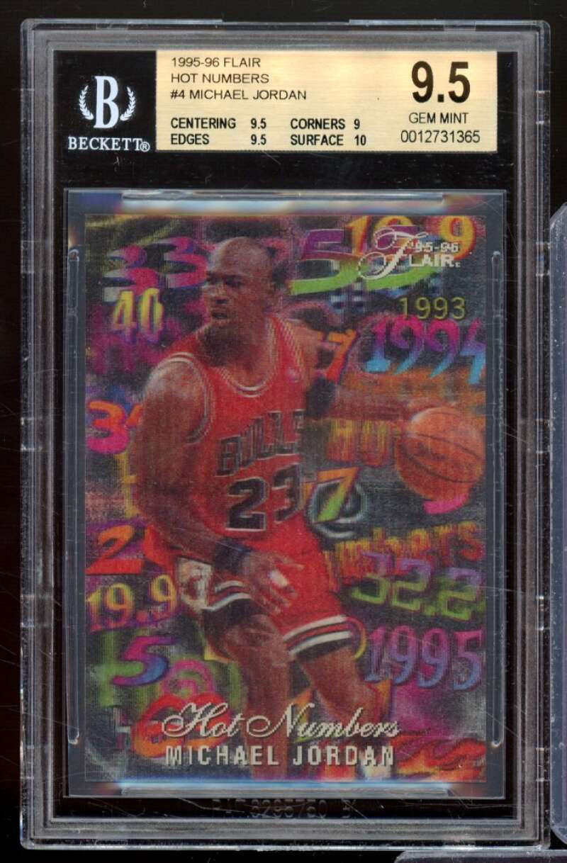 Michael Jordan Card 1995-96 Flair Hot Numbers #4 BGS 9.5 - Walmart.com