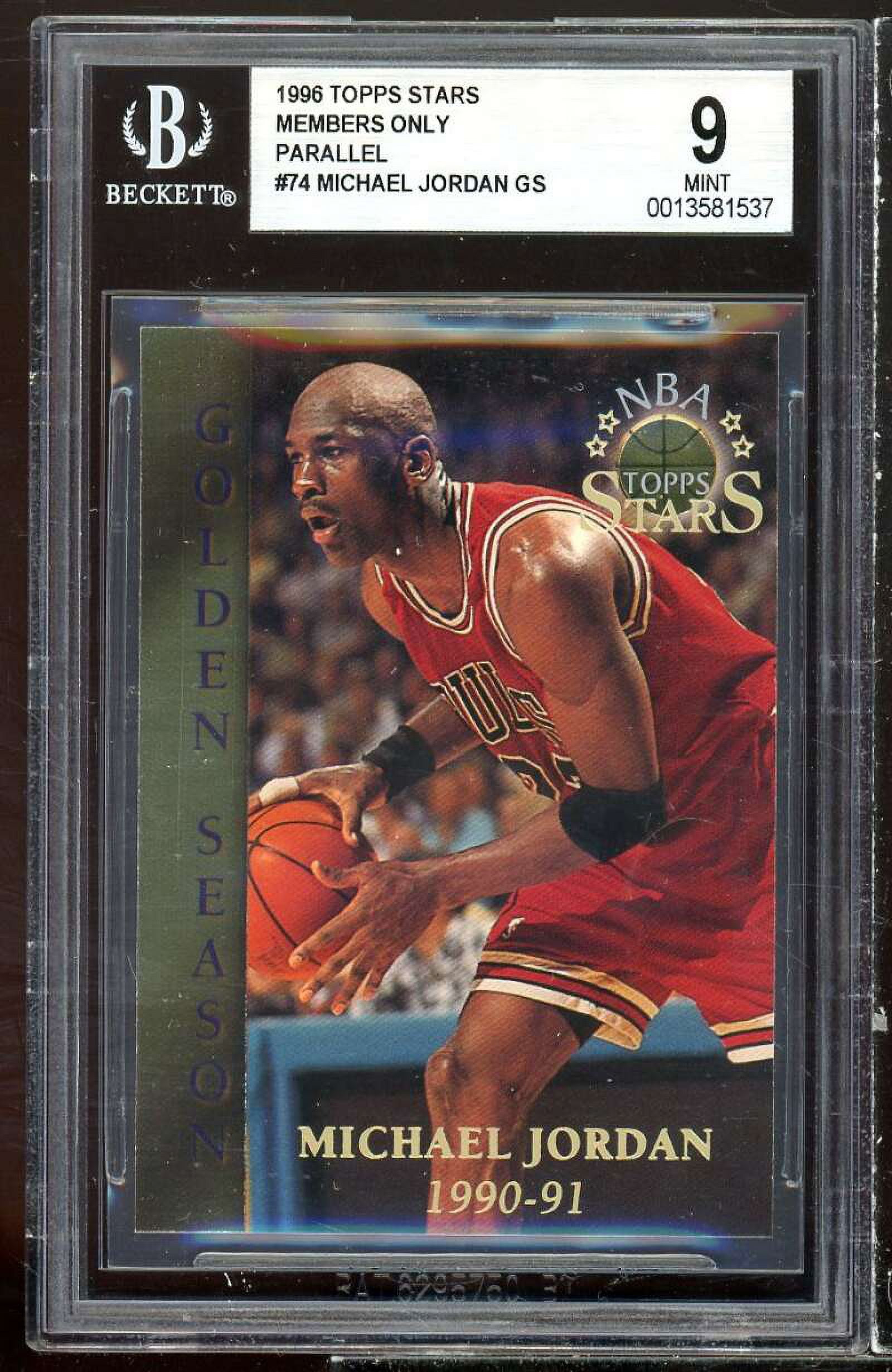 Michael Jordan Card 1996 Topps Stars Members Only Parallel #74 BGS 9 ...