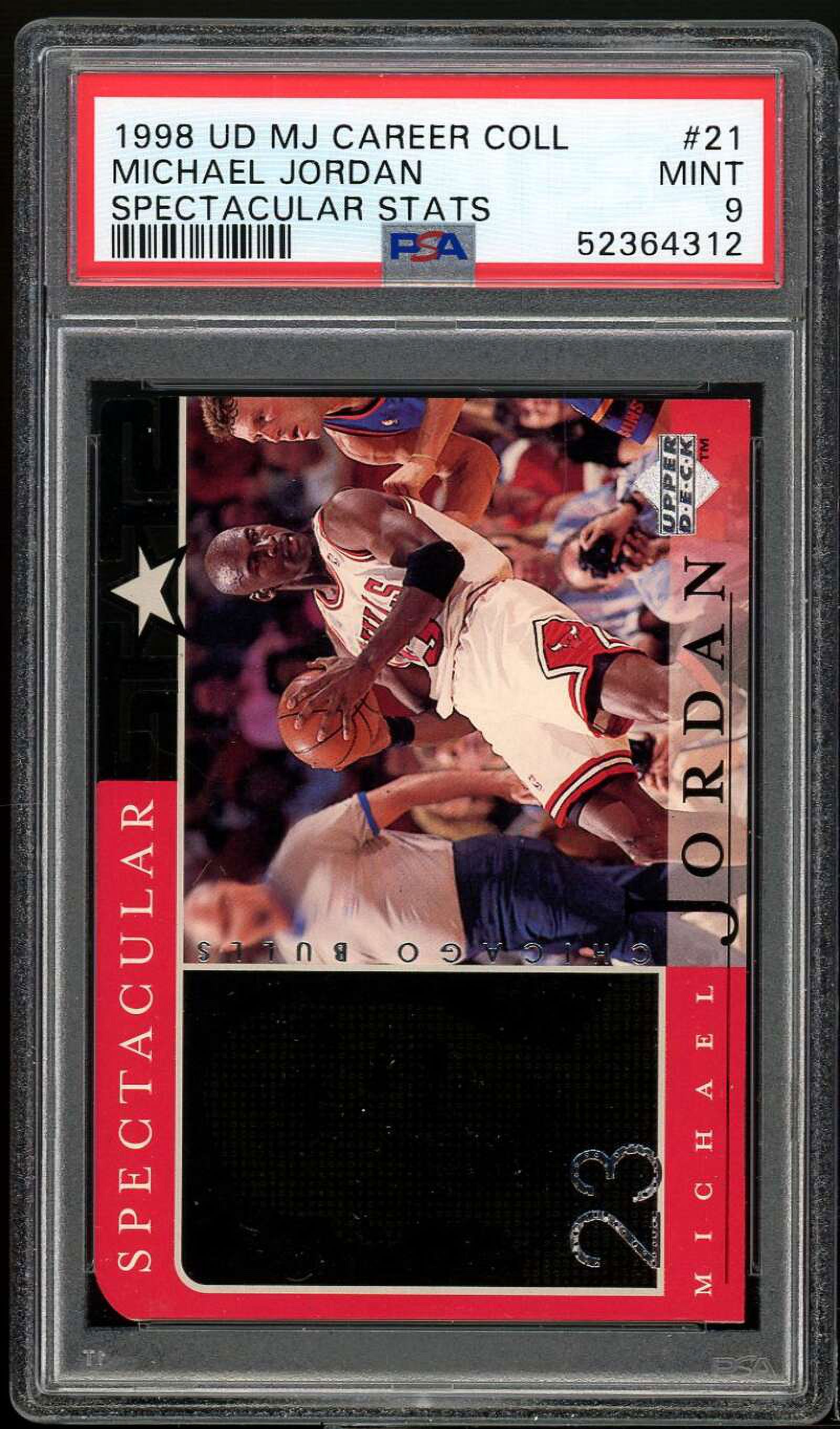 Michael Jordan Card 1998 UD MJ Career Coll Spectacular Stats #21 PSA 9 ...