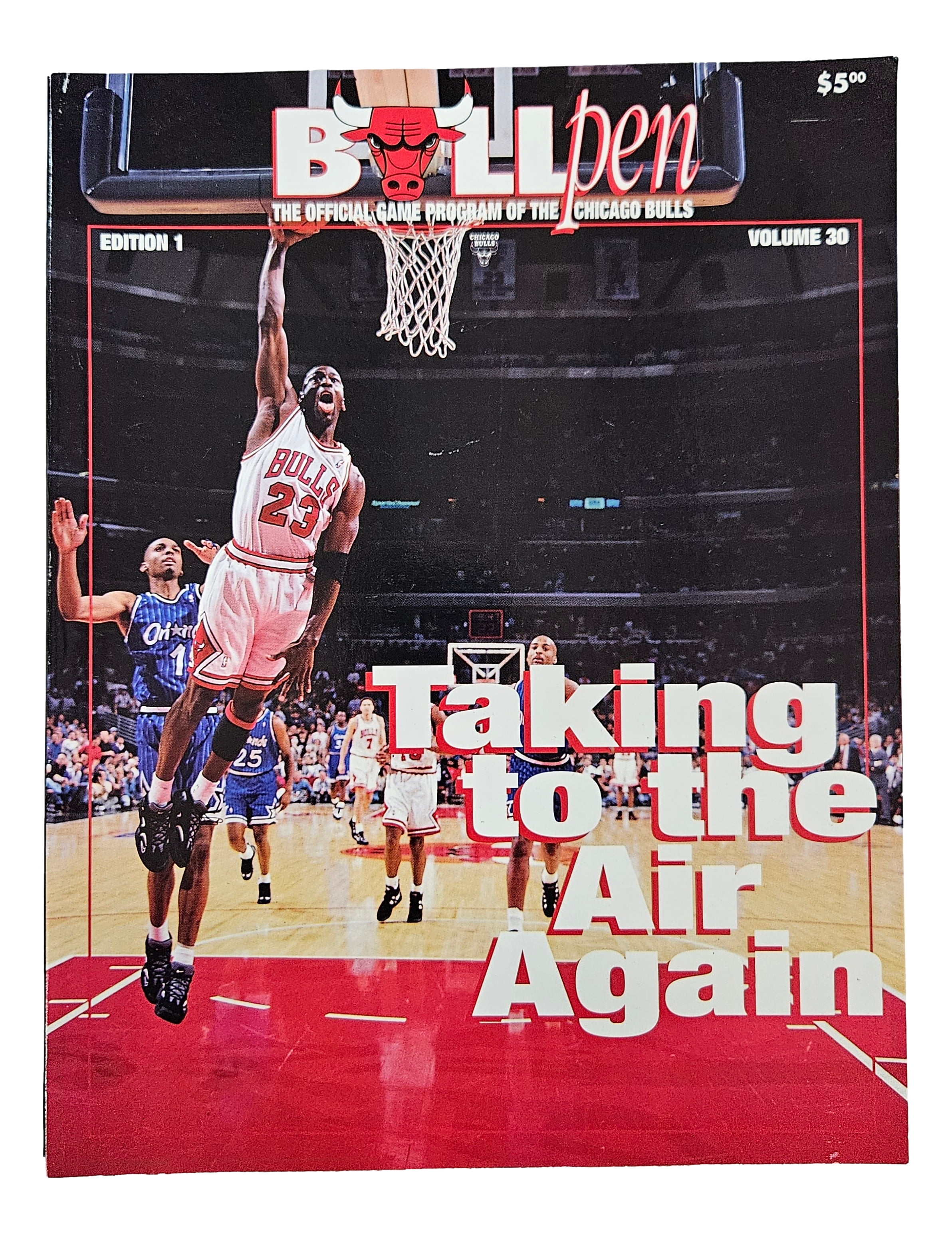 Michael Jordan Chicago Bulls 1995 Bullpen Magazine Edition 1 Vol 30 ...