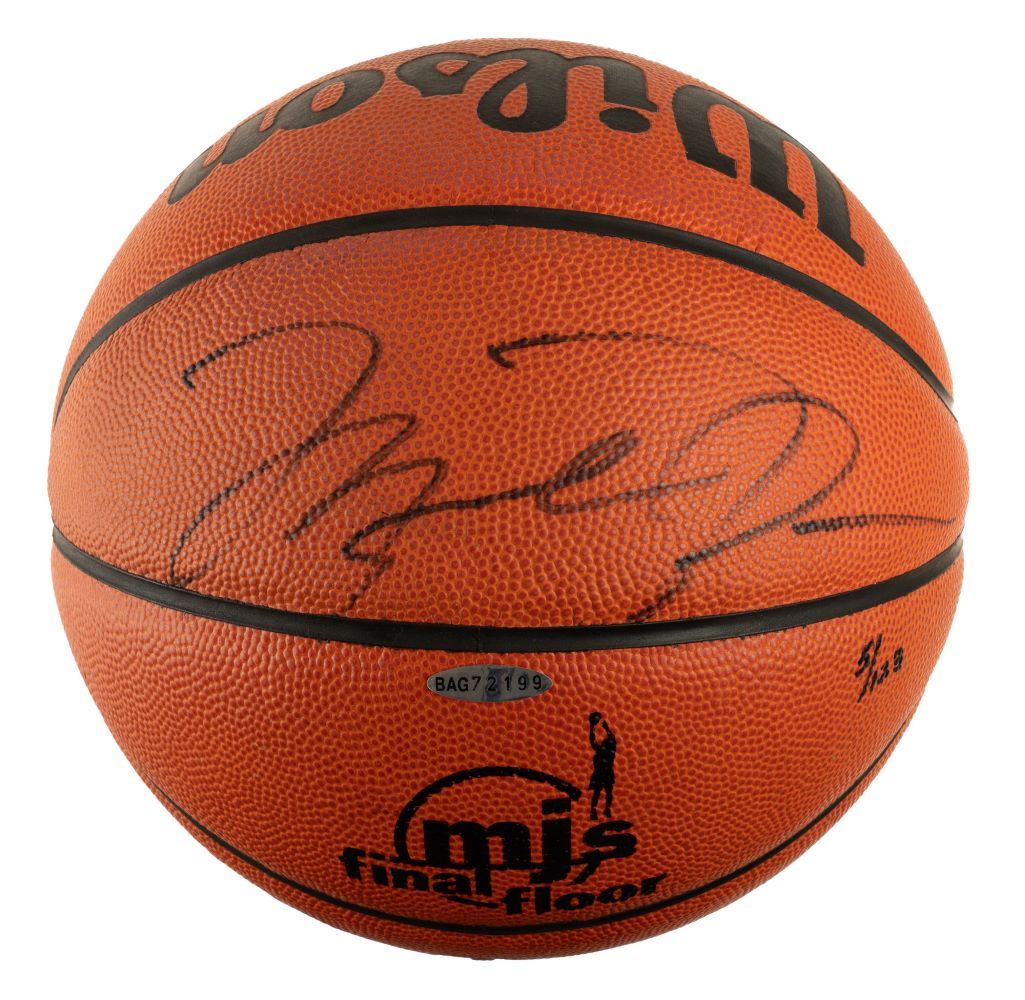 Michael Jordan Chicago Bulls Signed Wilson Jet NBA Basketball JSA ...