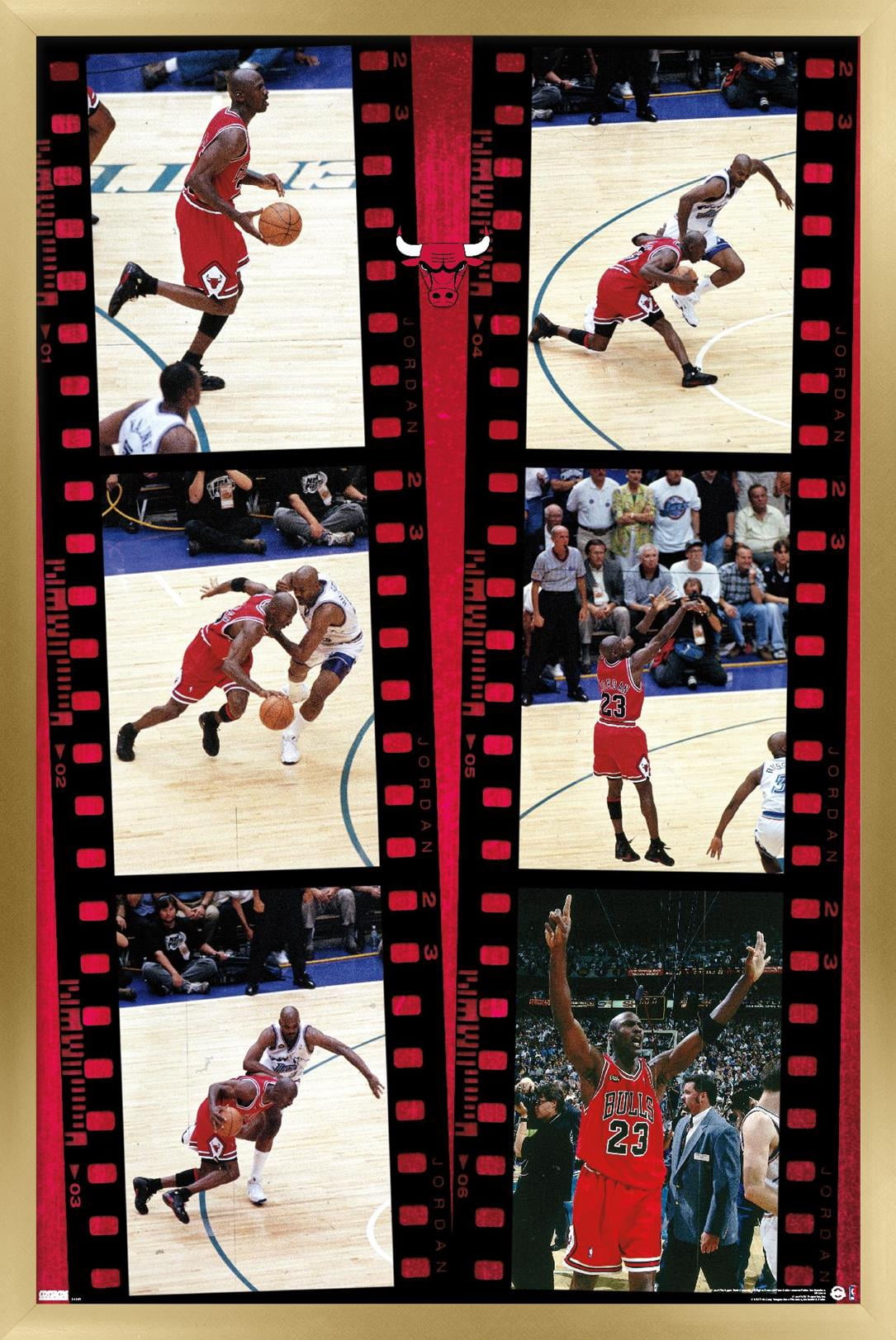 Michael Jordan - Final Sequence Wall Poster, 22.375" x 34" Framed ...