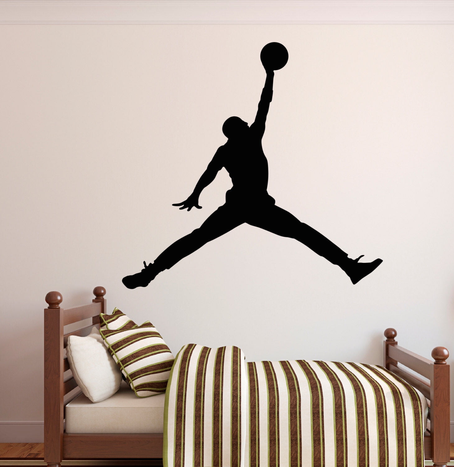 Michael Jordan Jumpman Basketball Wall Decal Sticker Bedroom Sports ...