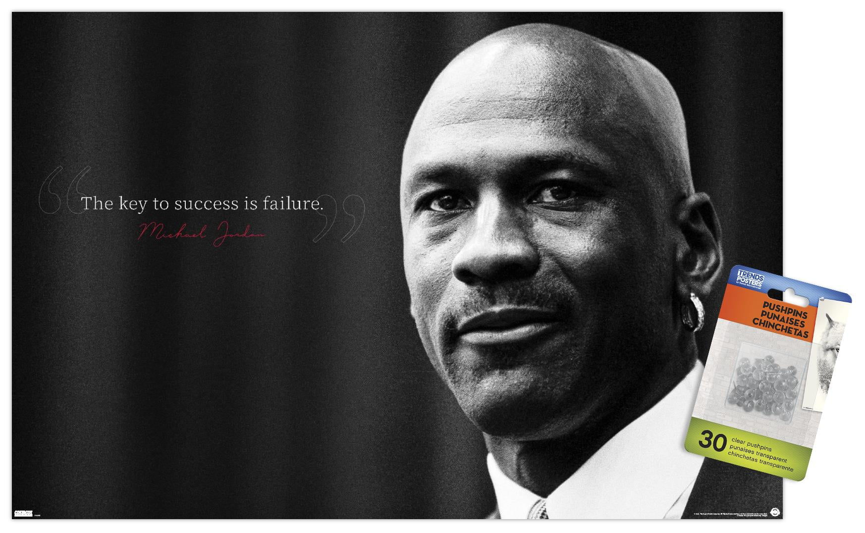 Michael Jordan - Key To Success Wall Poster with Push Pins, 14.725" x ...