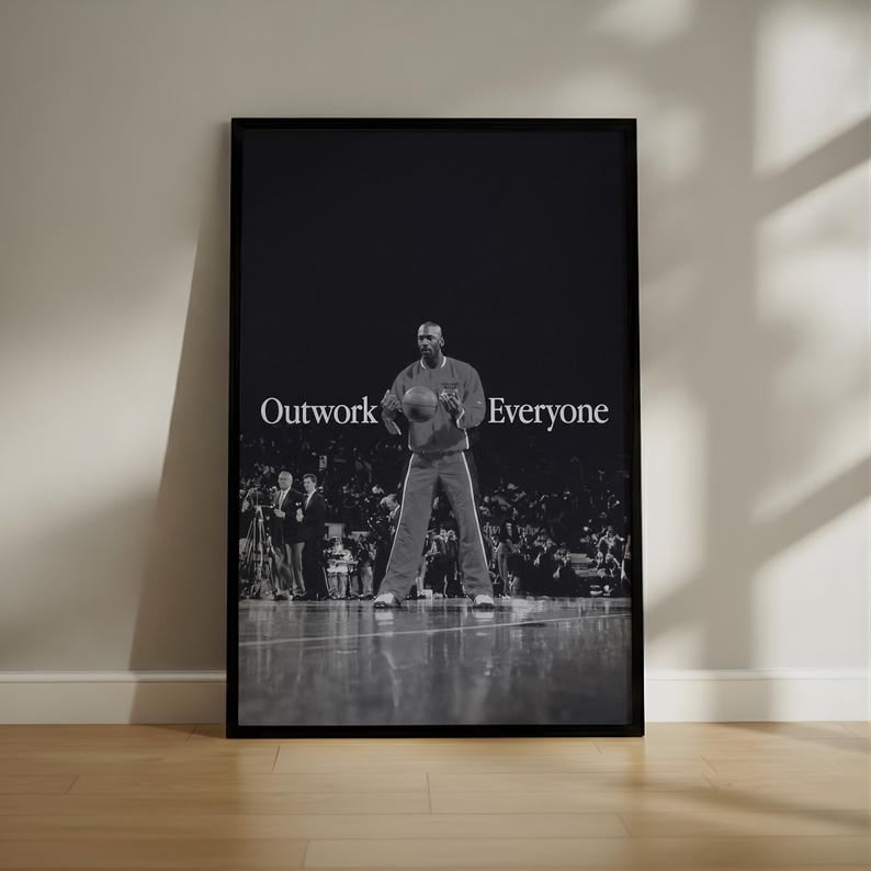 Michael Jordan Outwork Everyone Motivational NBA Basketball Poster 8x12 ...