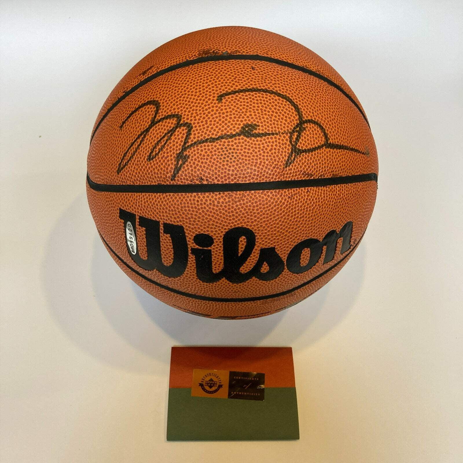 Michael Jordan Signed Autographed Basketball With UDA Upper Deck COA ...