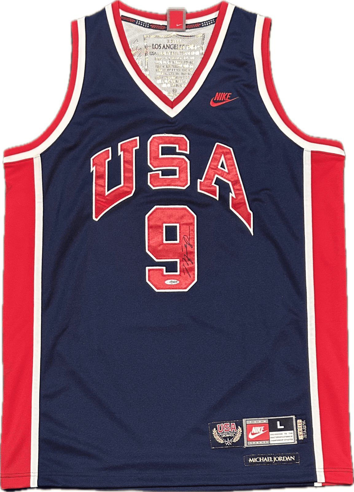 Michael Jordan Signed Blue Nike 1984 Olympics USA Jersey Upper Deck ...